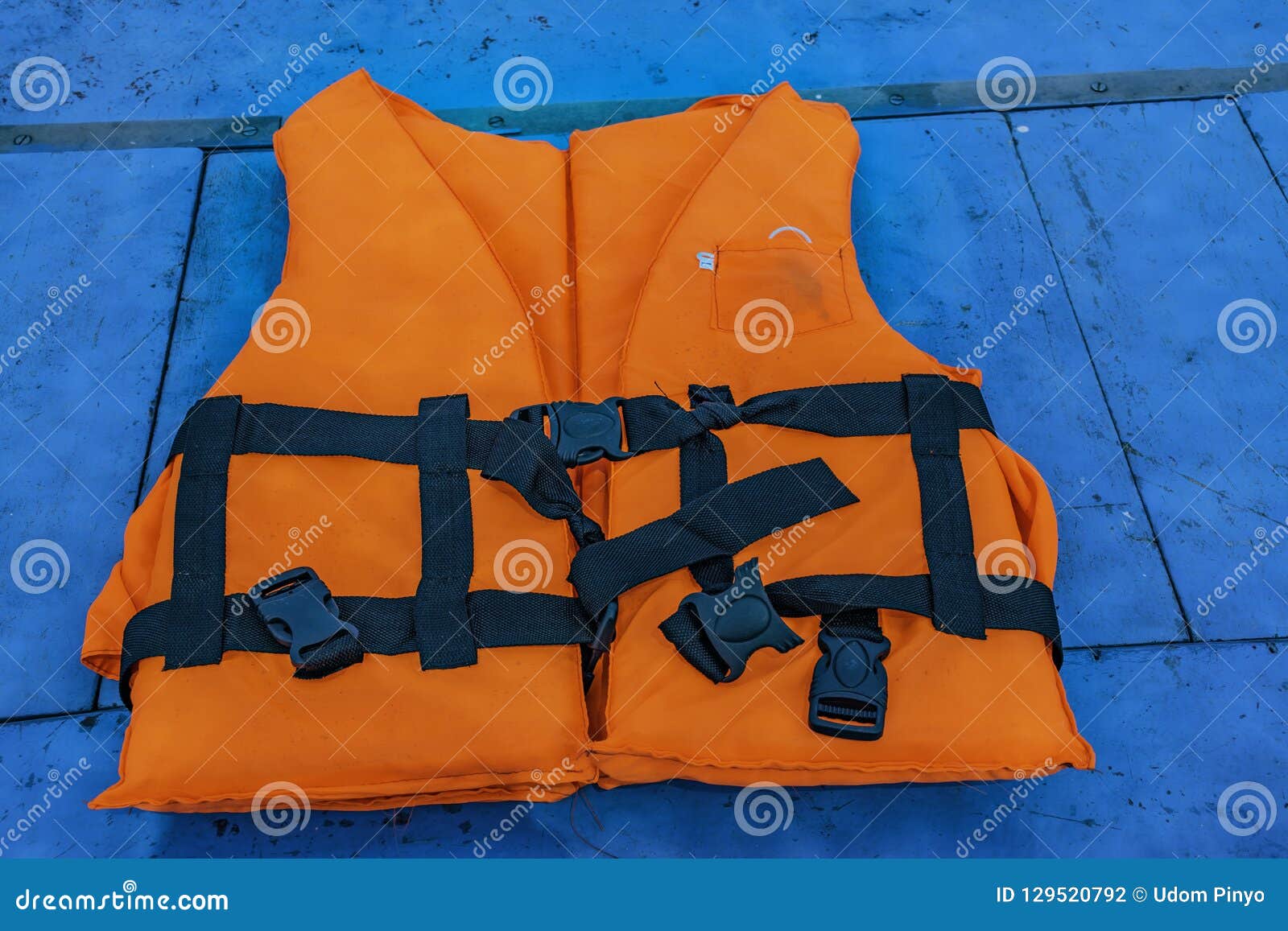 Life jackets for rescue. stock photo. Image of people - 129520792