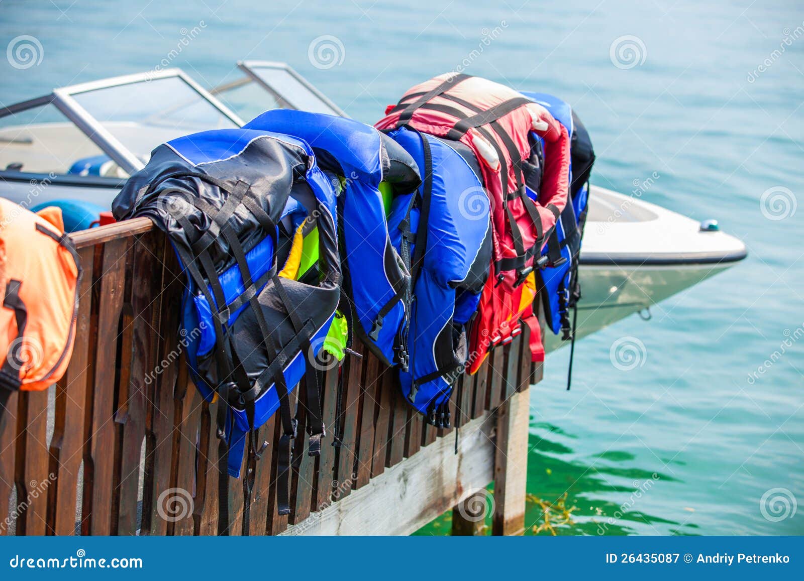 Life jackets at beach stock image. Image of sport, jacket - 26435087