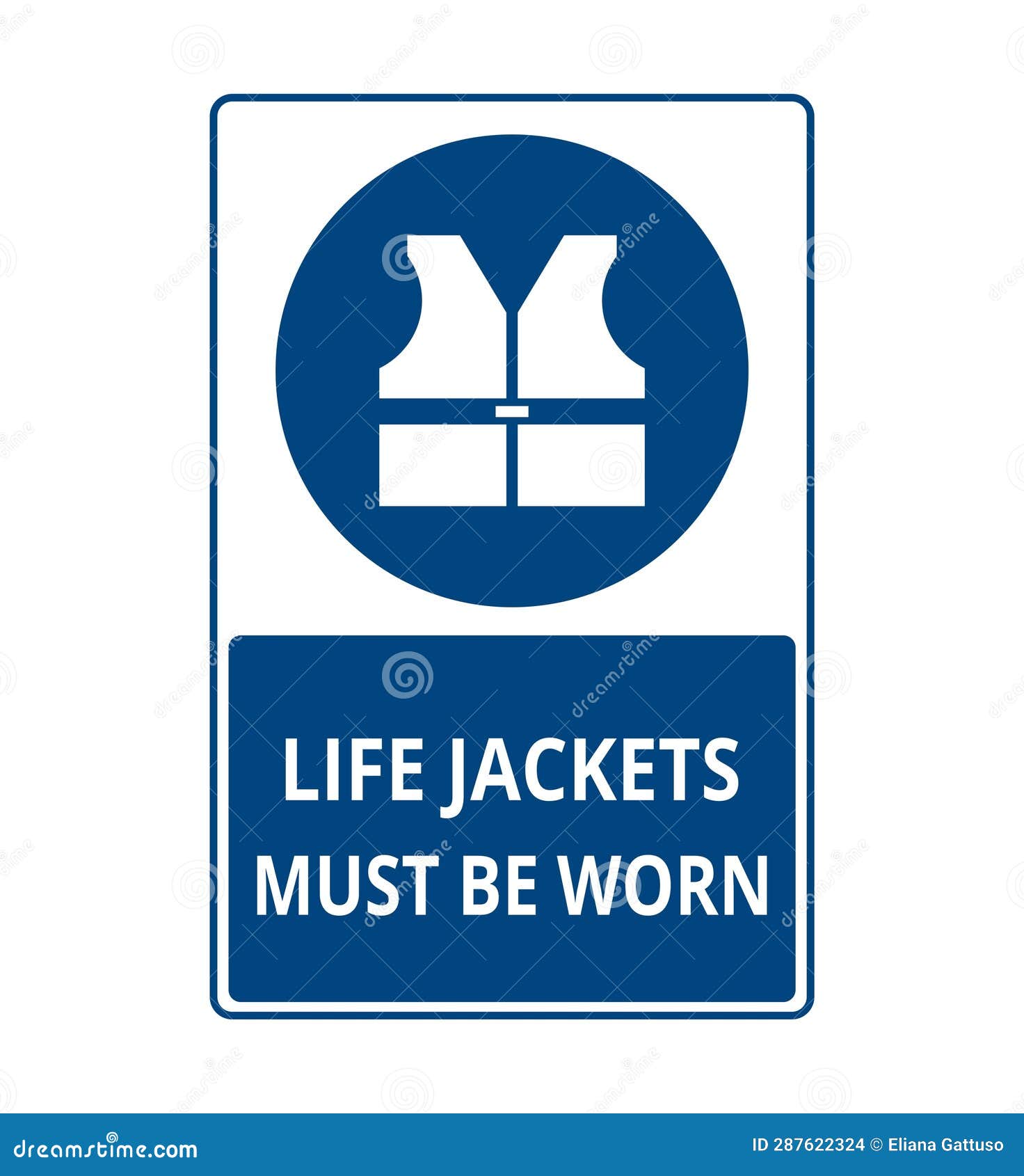 Life Jackets Must Be Worn On This Boat At All Times Icon Of 3 Types ...