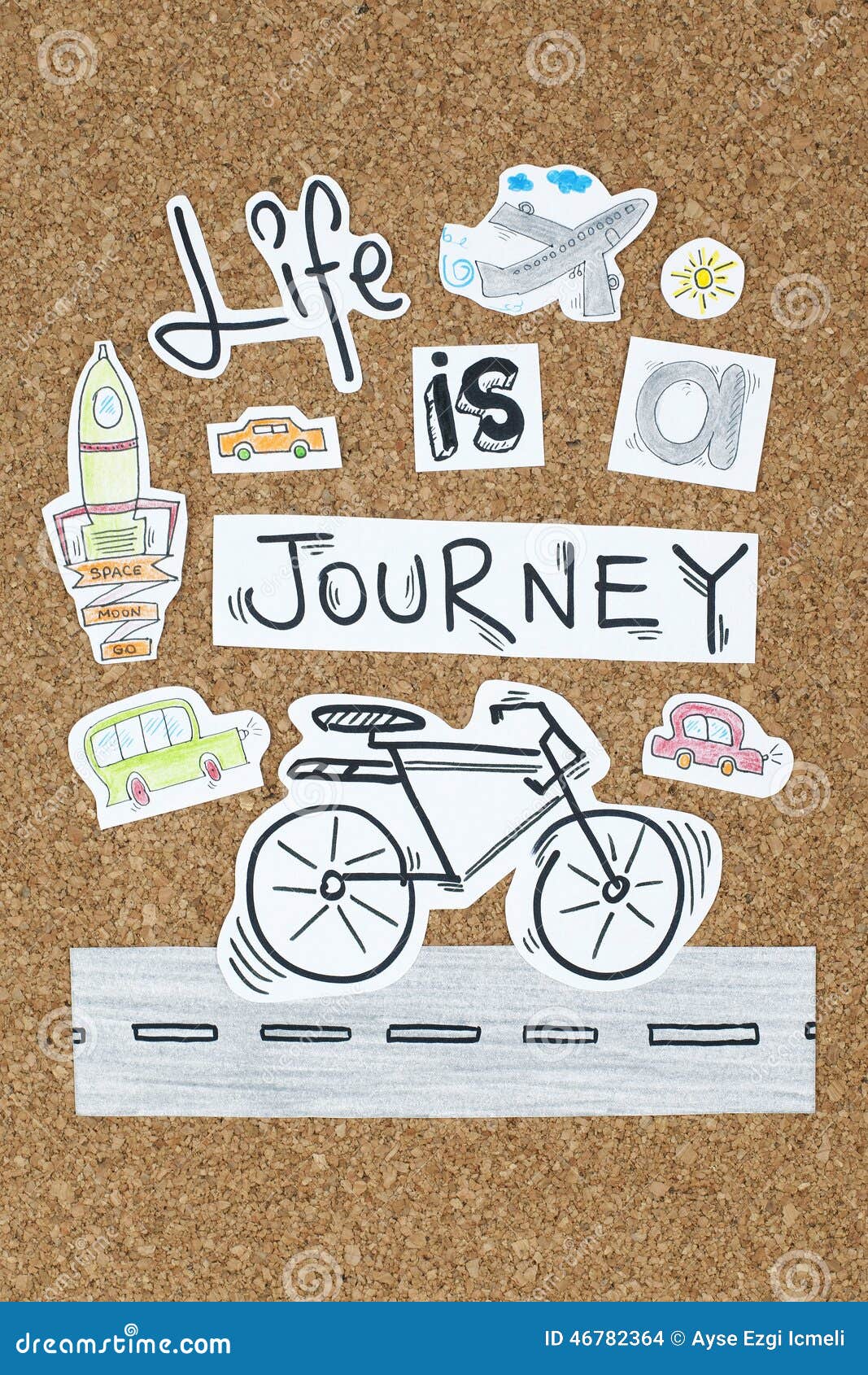 Life is a Journey Inspirational Quote Design Stock Photo - Image of ...