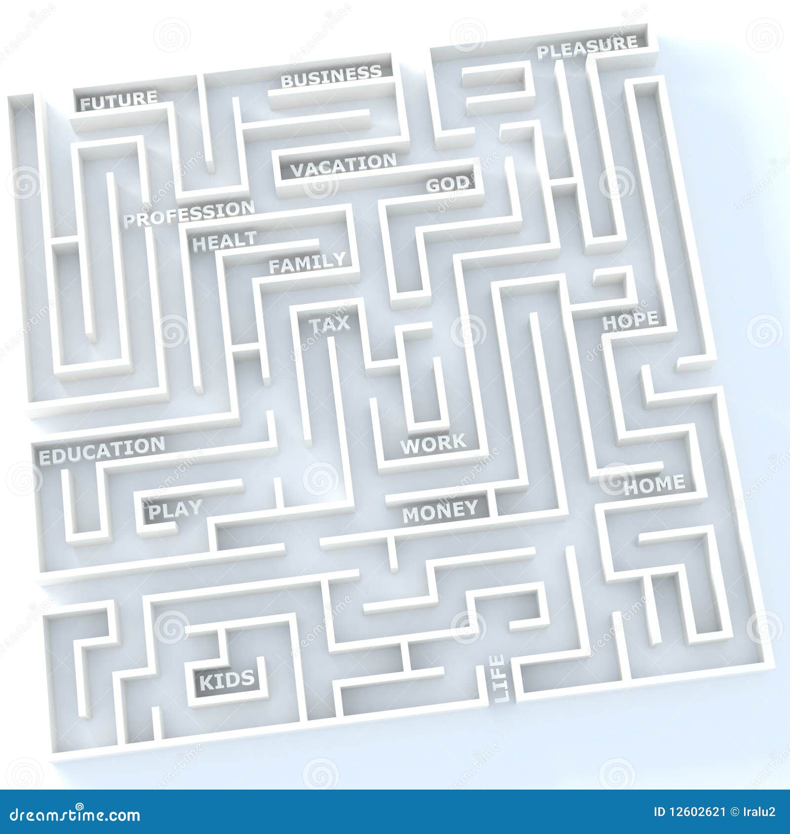 Life is labyrinth stock illustration. Illustration of business - 12602621