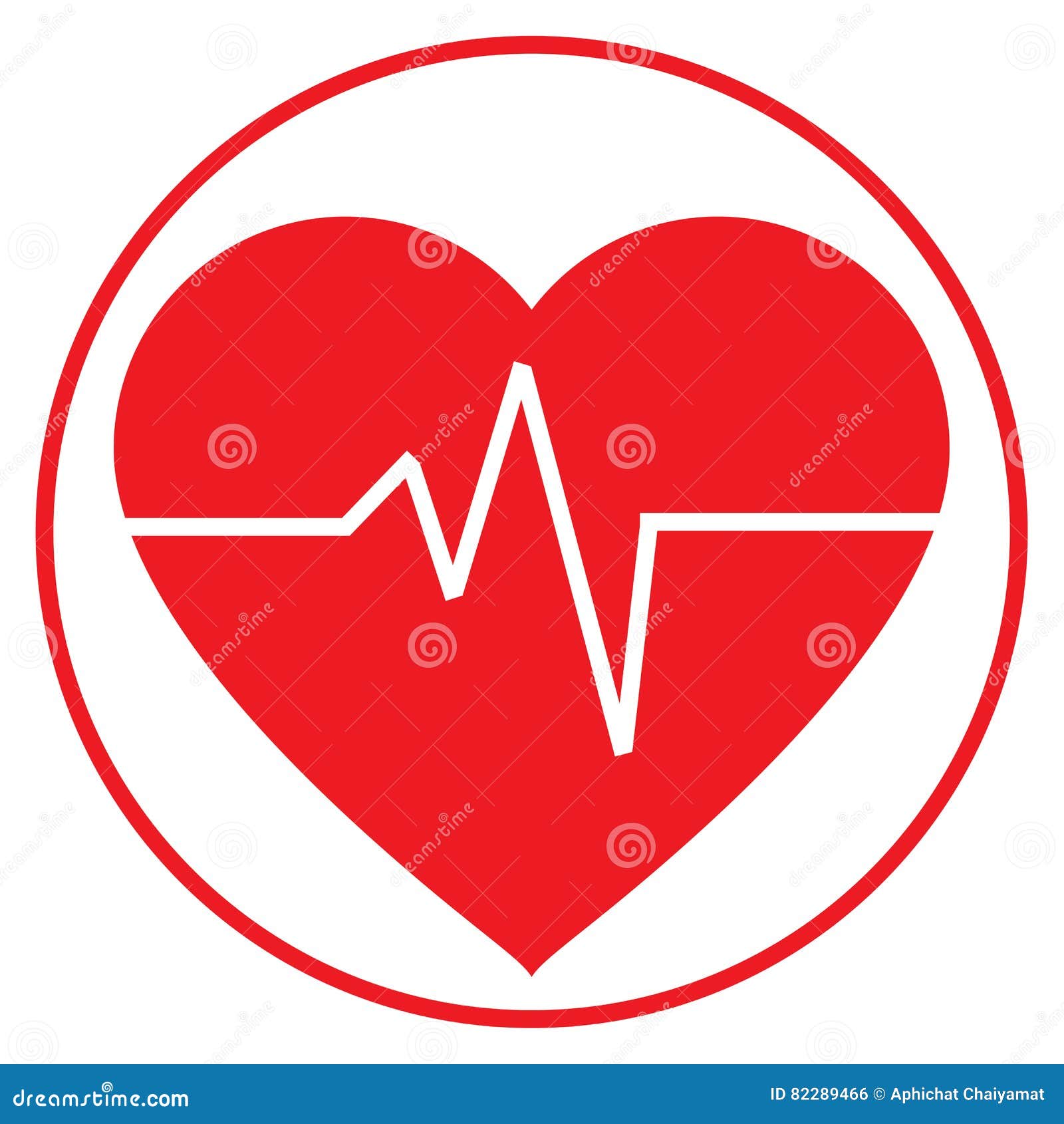 Life Line Inside a Heart Shape Stock Illustration - Illustration of ...