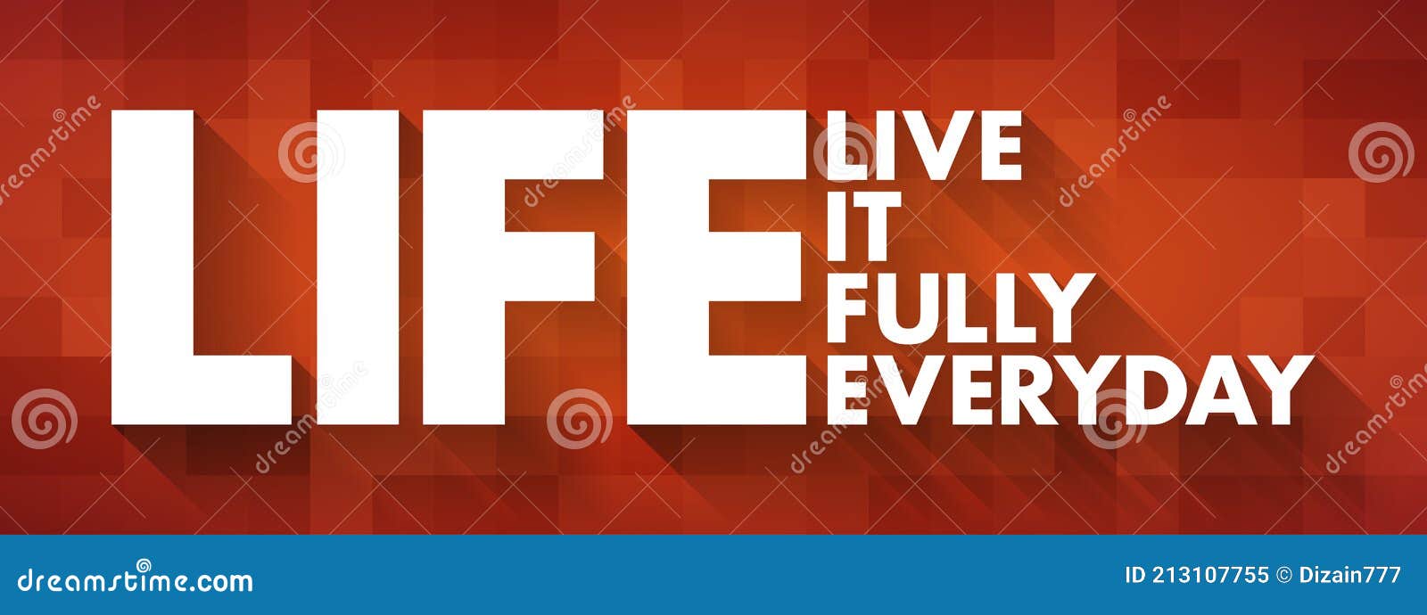 LIFE - Live It Fully Everyday Acronym, Concept Background Royalty-Free ...