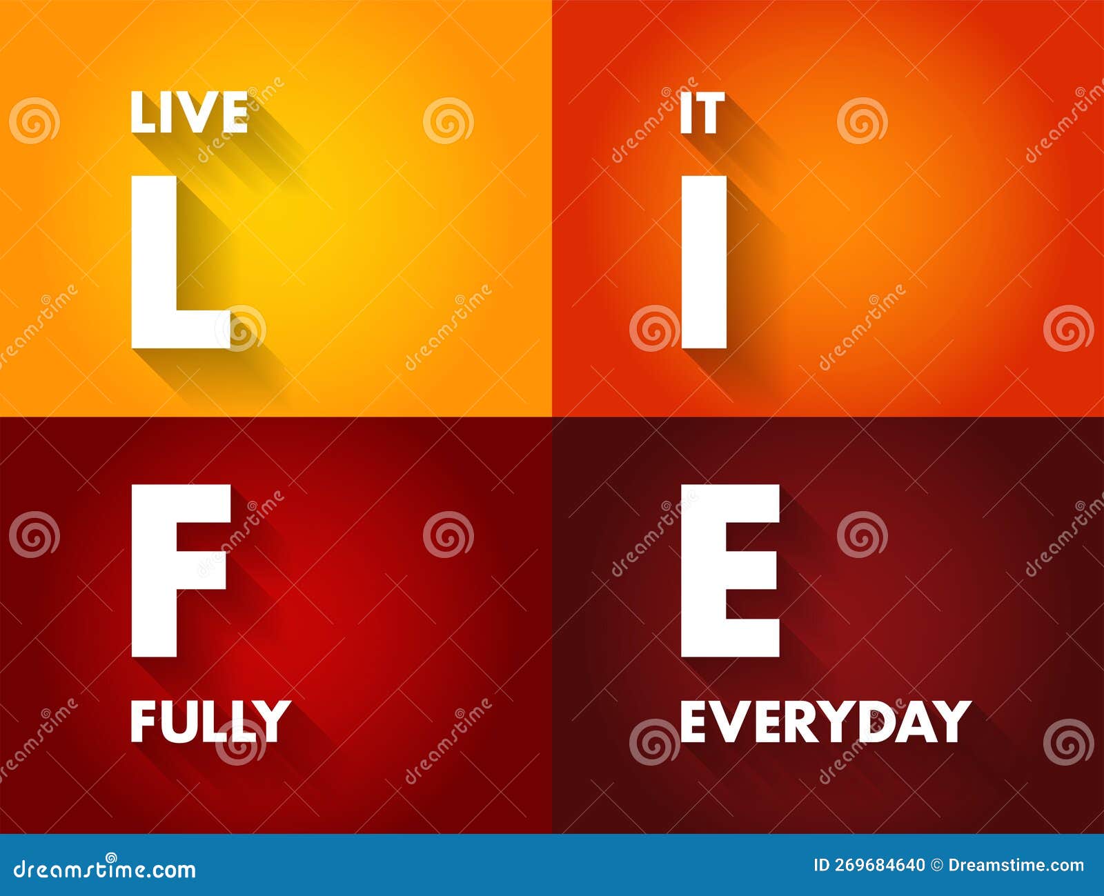 LIFE - Live it Fully Everyday Acronym, Concept Background Stock ...