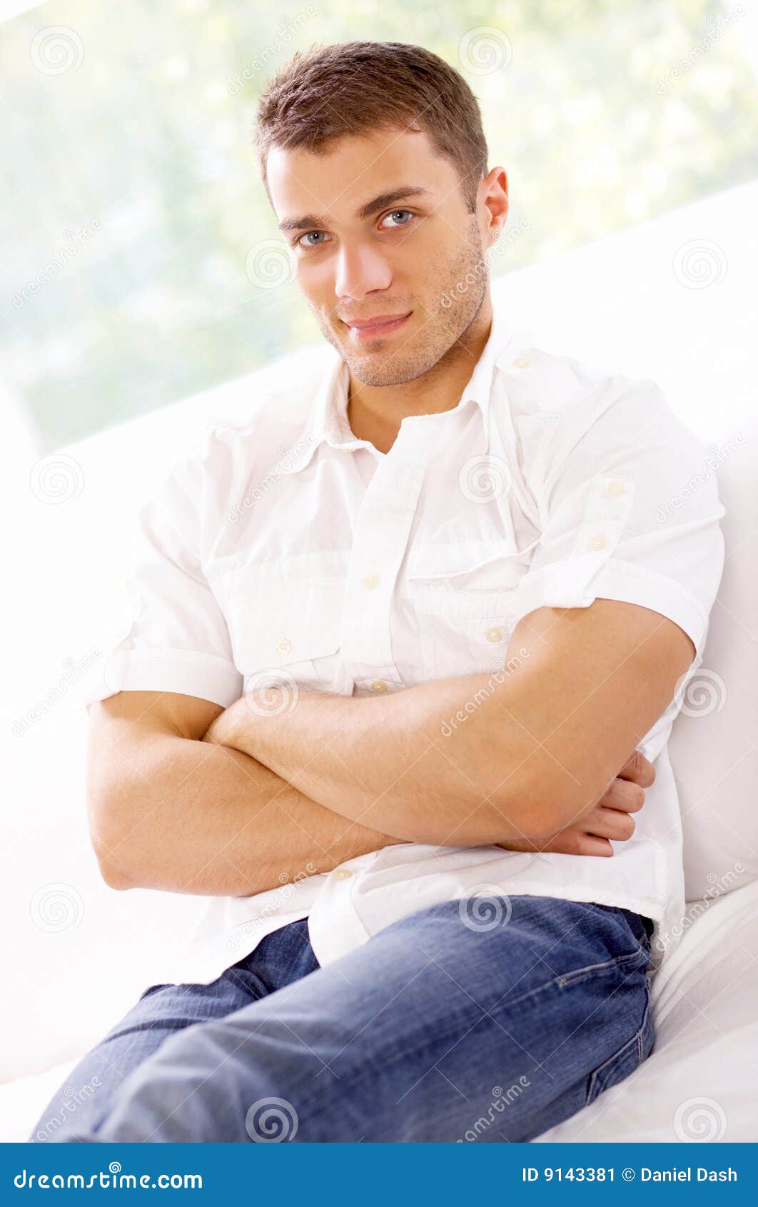 Daily life of a Man stock image. Image of head, handsome - 9143381