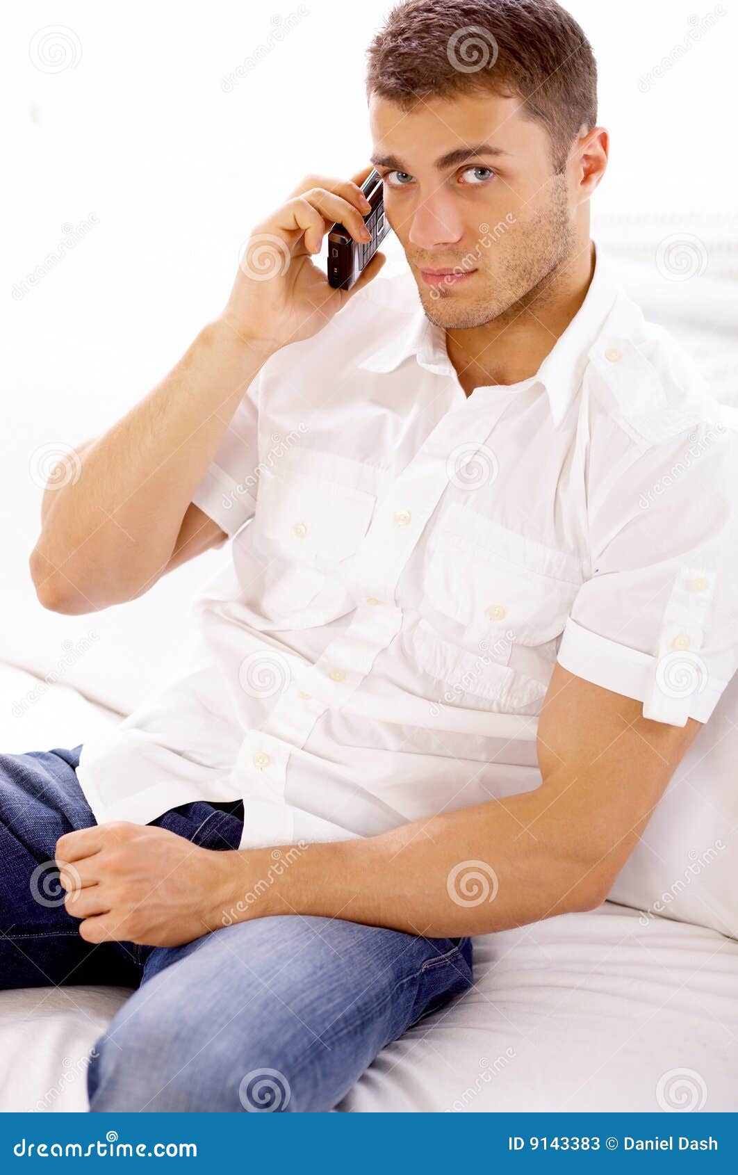Daily life of a Man stock image. Image of rest, phone - 9143383