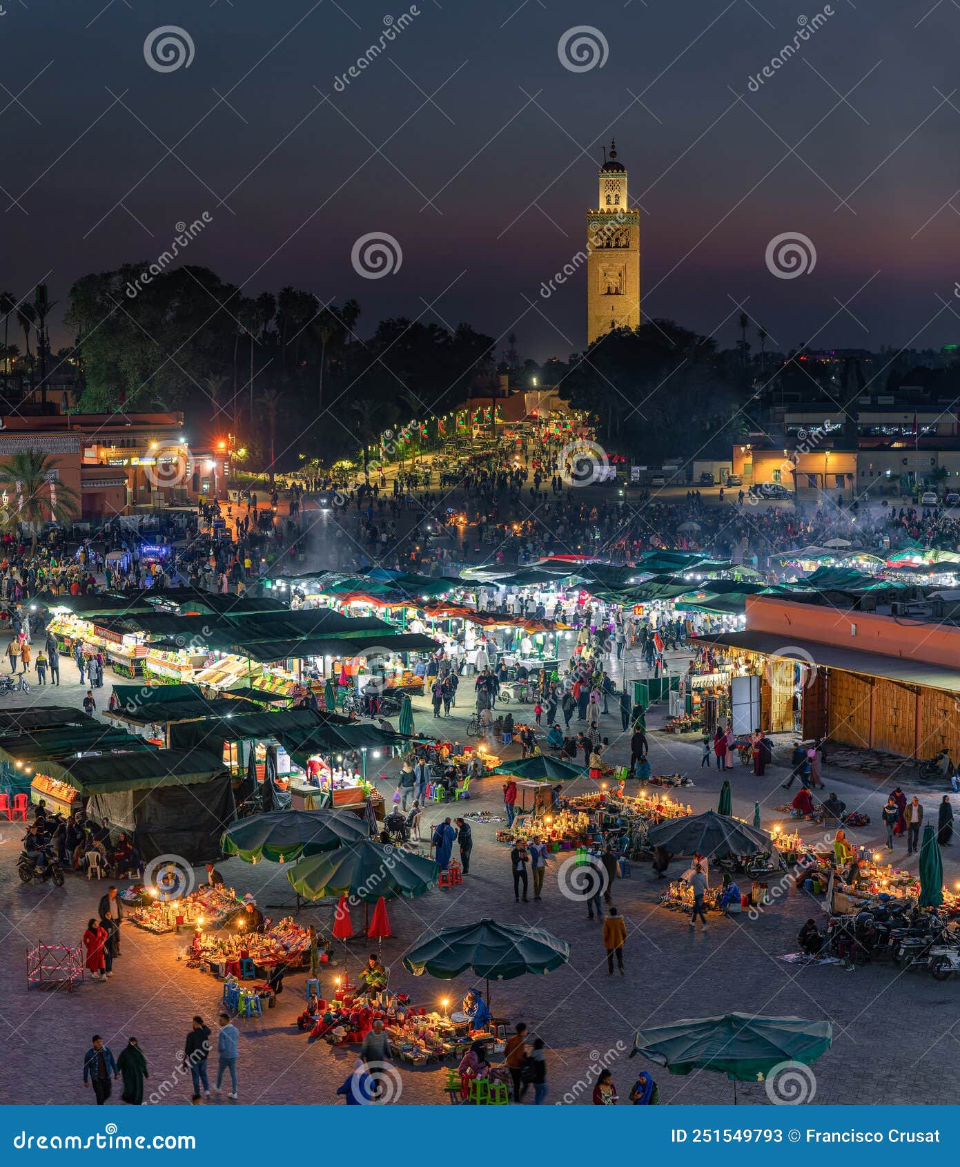 LIFE in MARRAKECH Main Square at Night Editorial Stock Photo - Image of ...