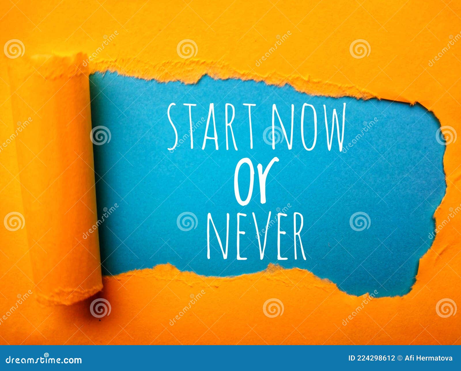 Life Motivational and Inspirational Quotes - Start Now or Never Stock ...