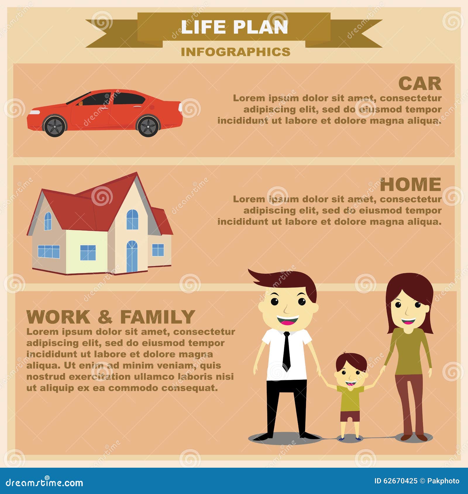 Life plan stock vector. Illustration of infographics - 62670425