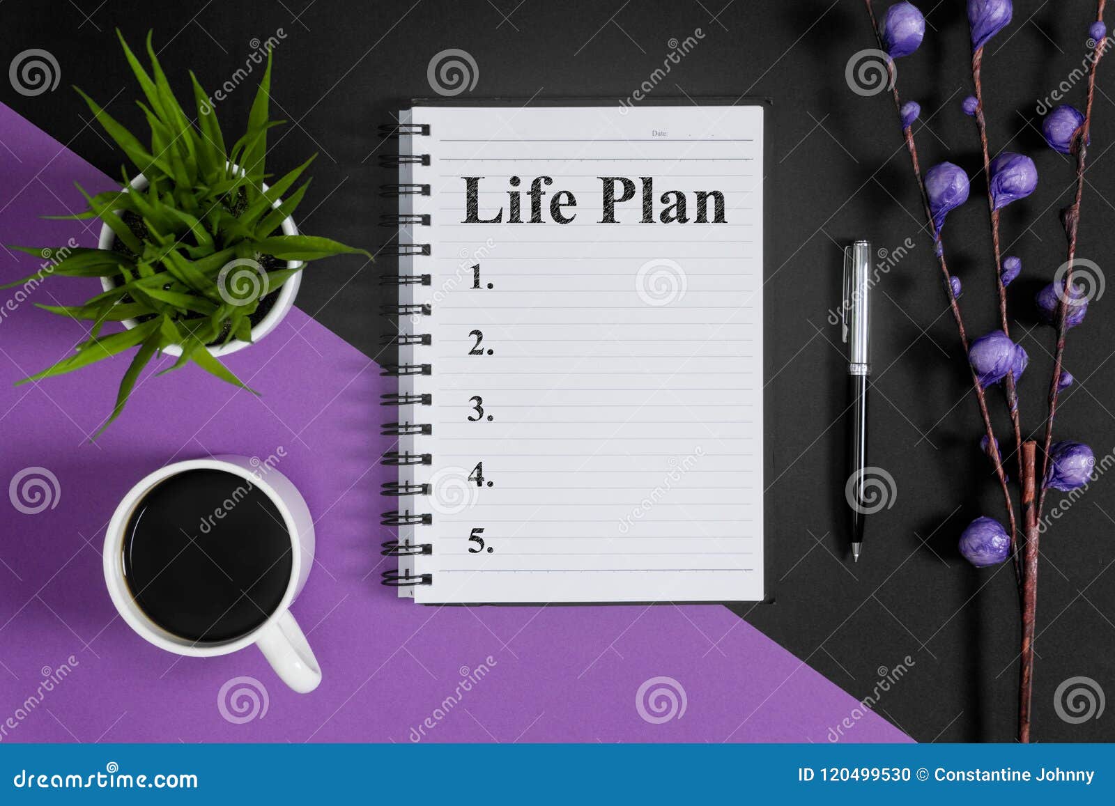 Life Plan List on Spiral Notebook. Stock Photo - Image of copy, plan ...