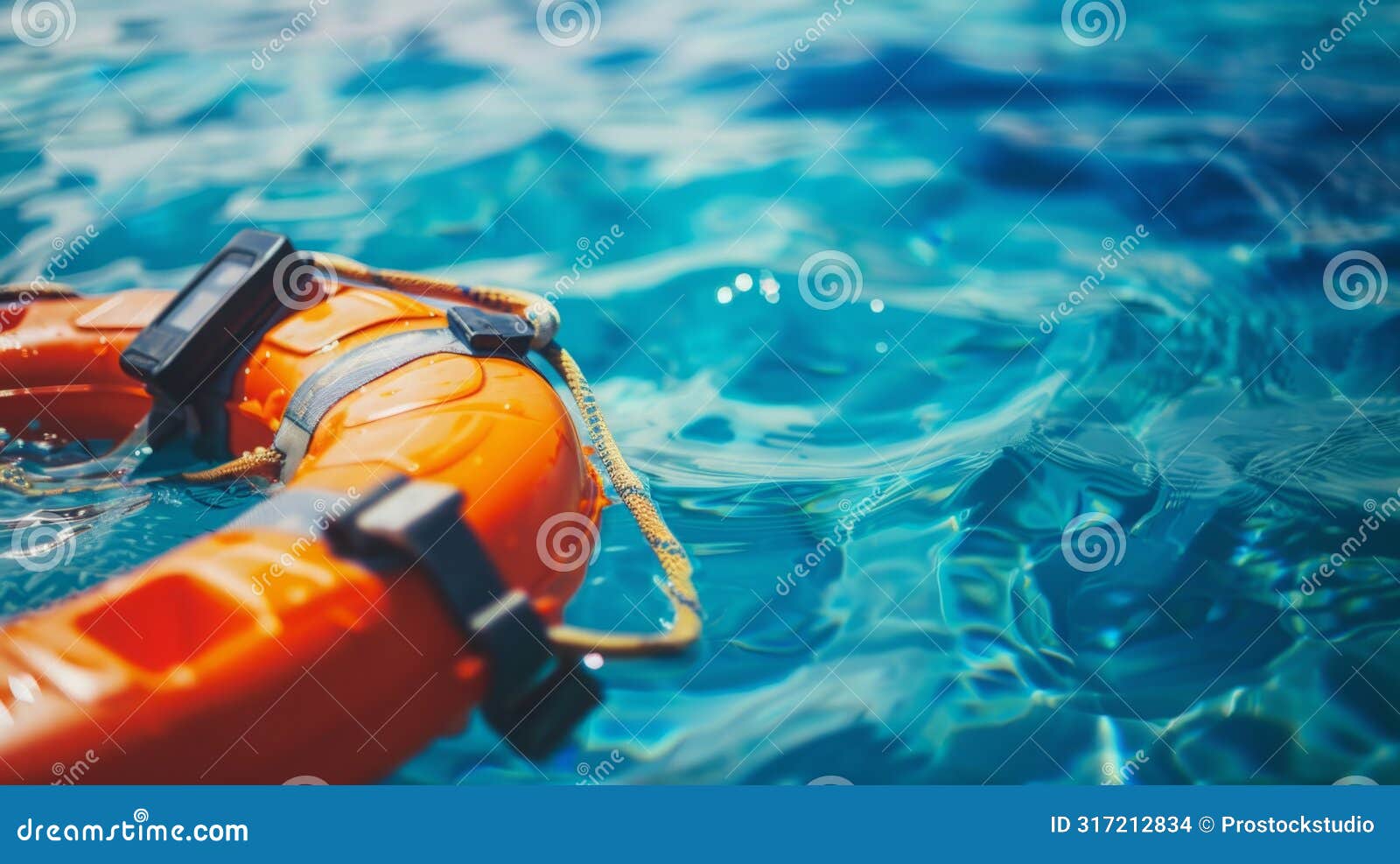Life Preserver Floating in Pool Stock Photo - Image of rescue, buoyant ...