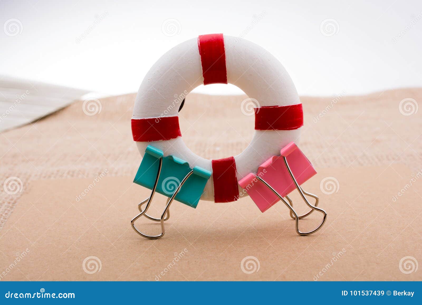 Life Preserver on a Sack on Canvas Stock Image - Image of environment ...