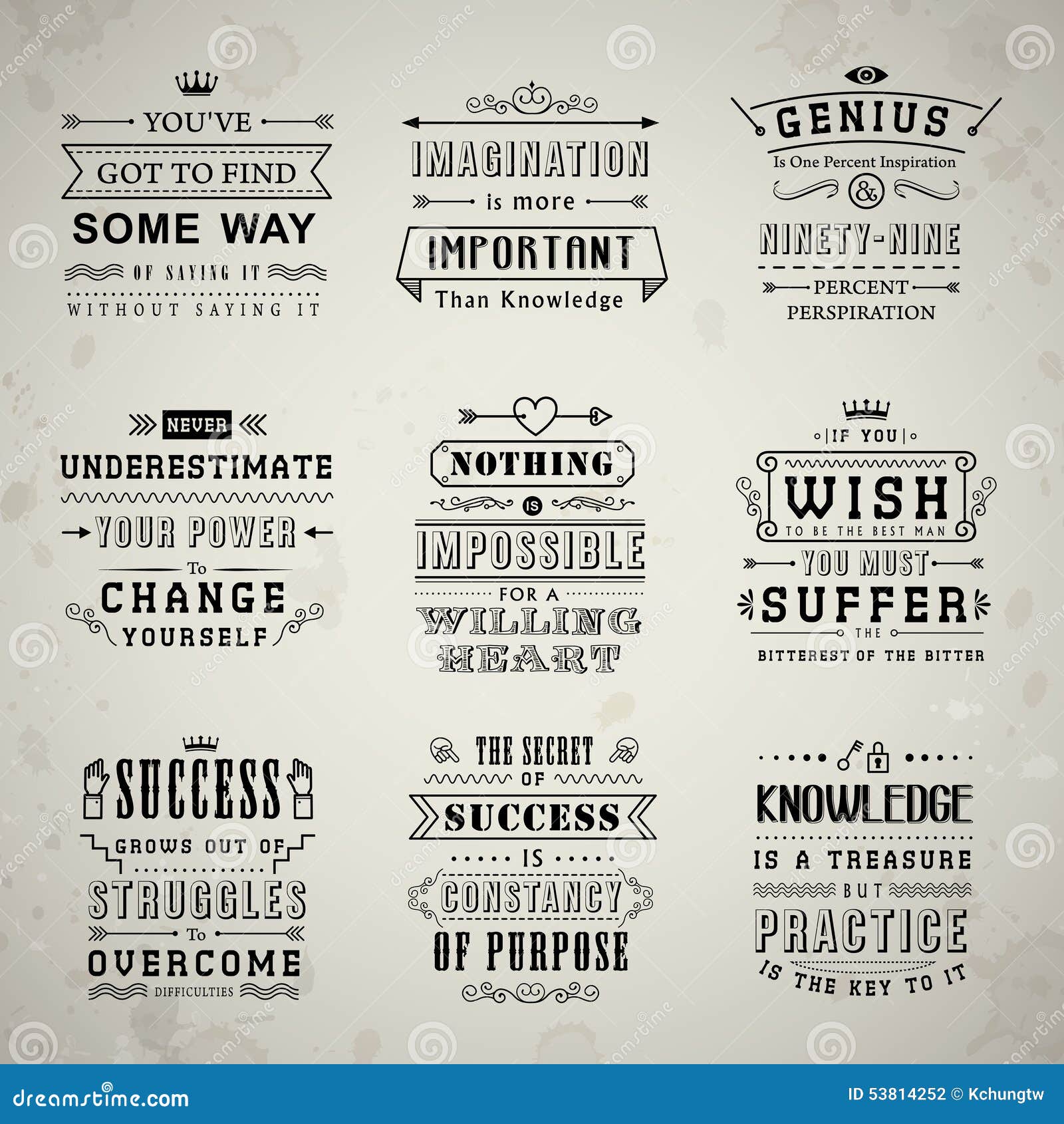 Life quotes set stock vector. Illustration of abstract - 53814252