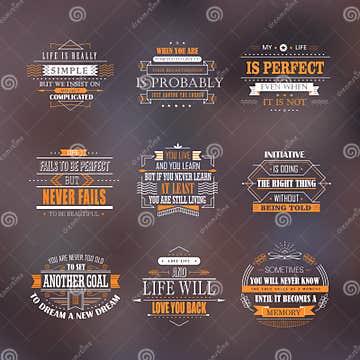Life quotes set stock vector. Illustration of attitude - 53814225
