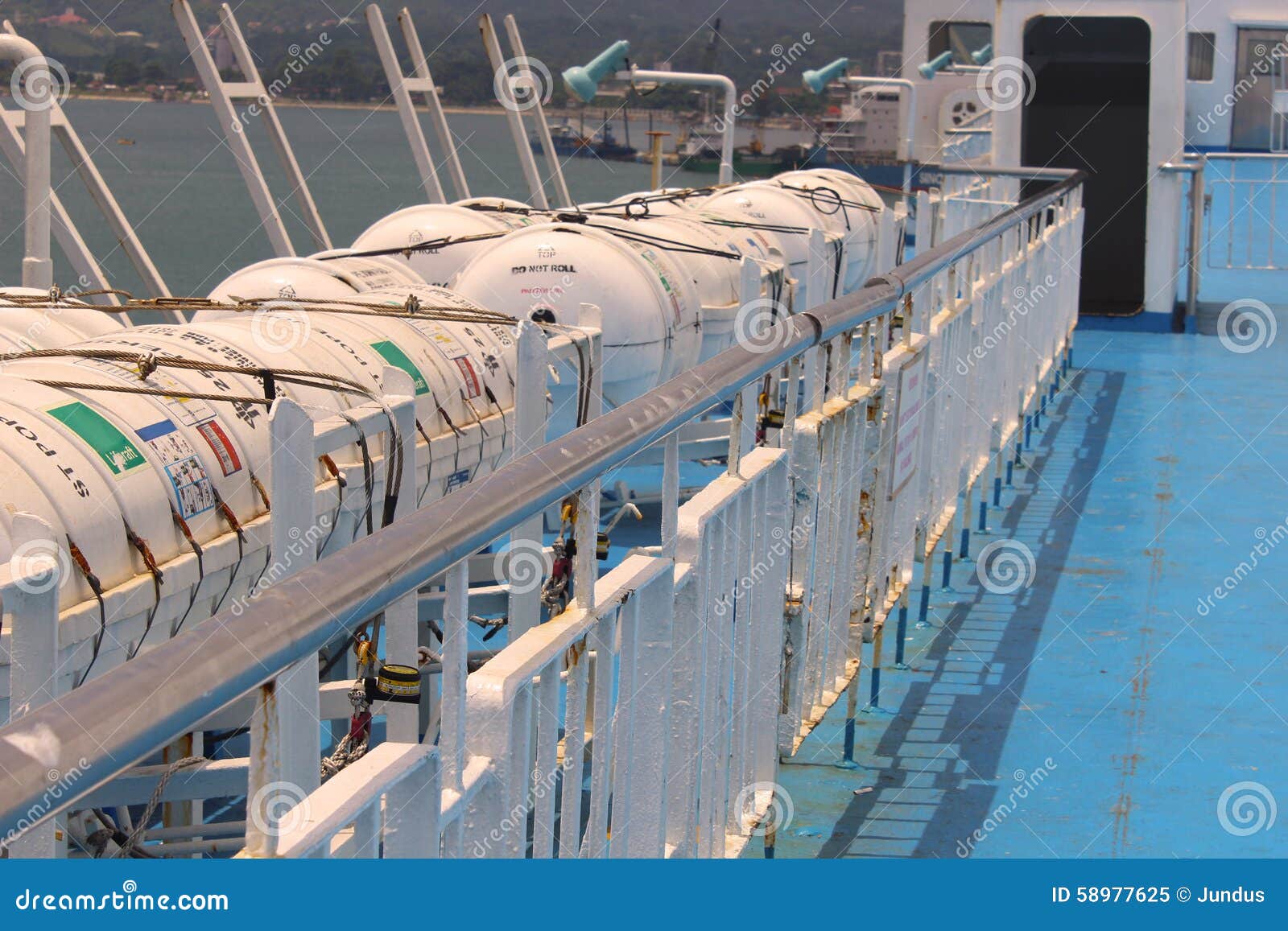 Life Rafts stock image. Image of ships, rafts, metal - 58977625