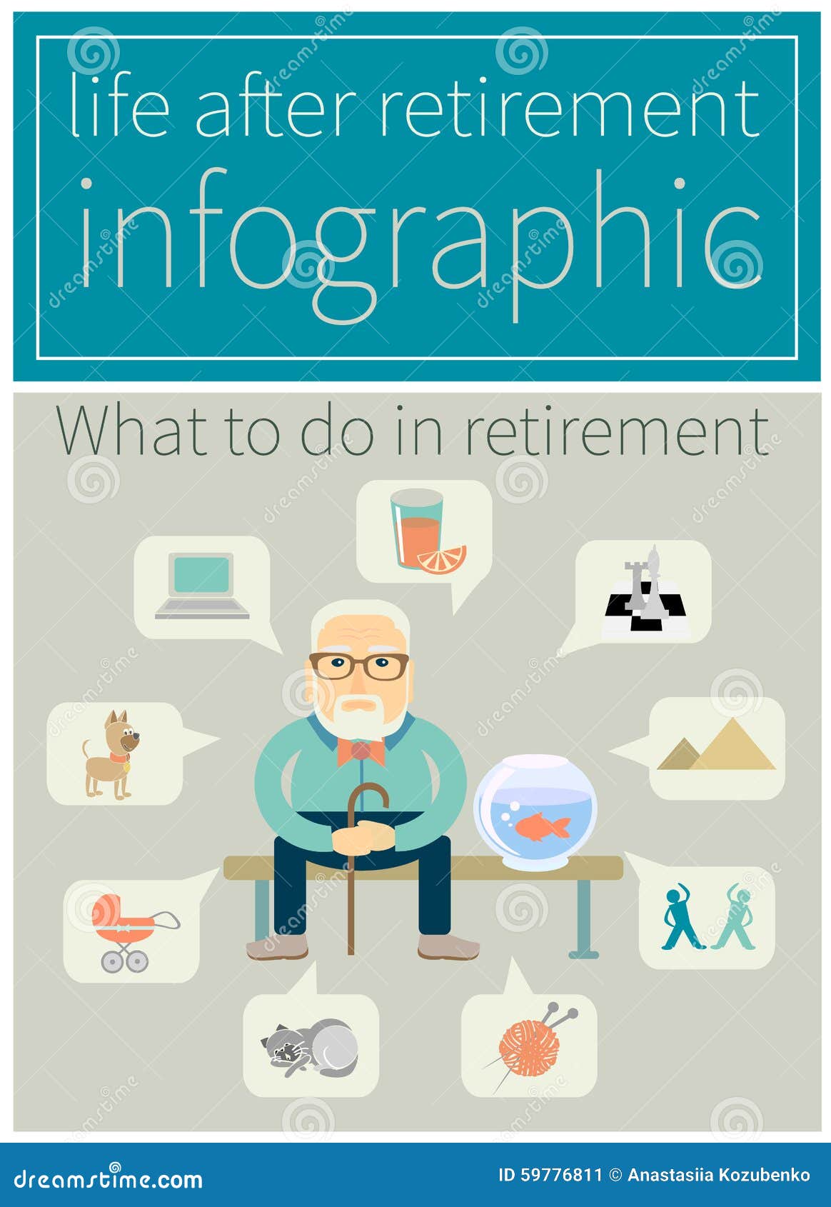 Life After Retired Cartoon Vector | CartoonDealer.com #59776811