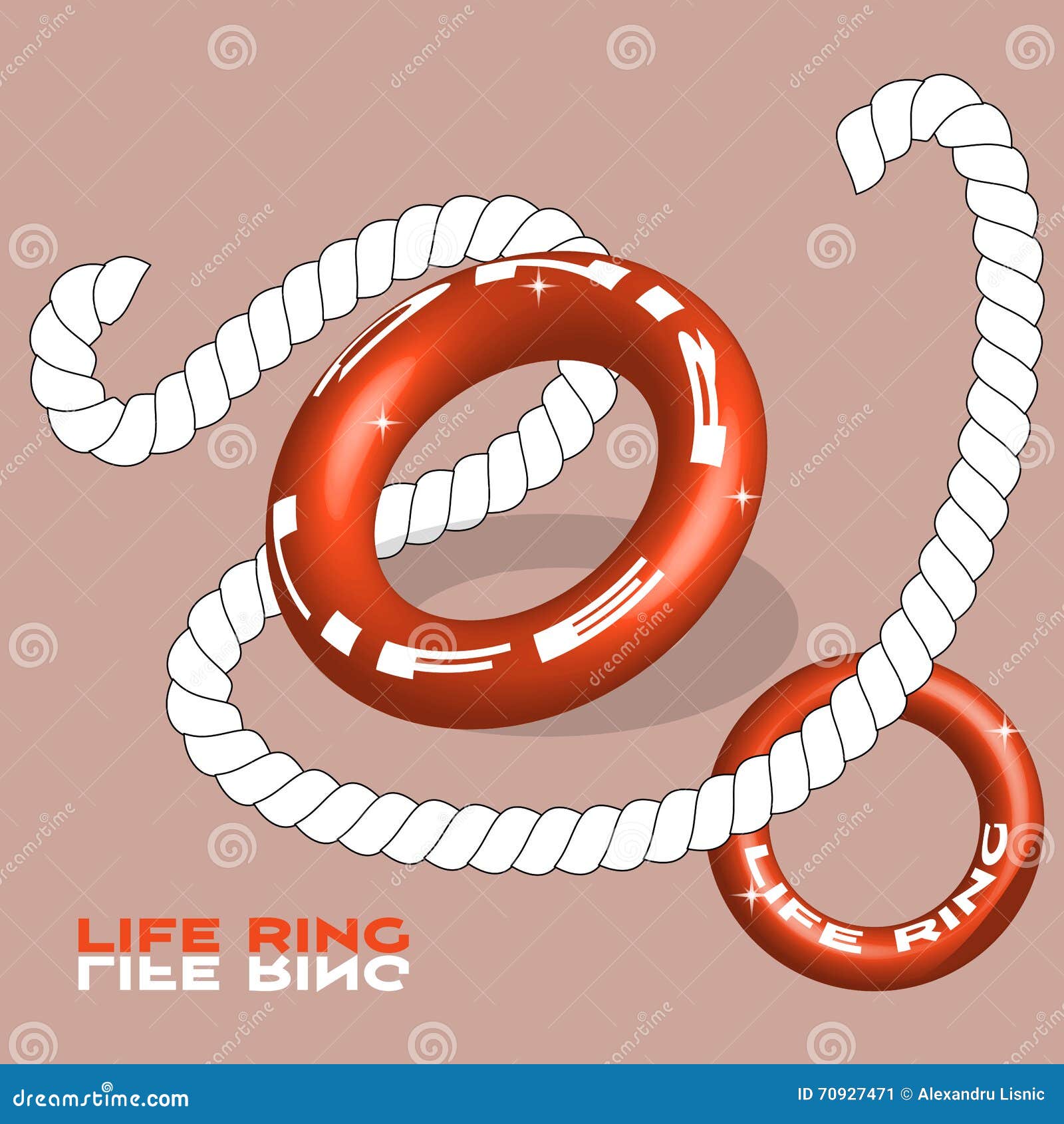 Life ring stock illustration. Illustration of save, water - 70927471