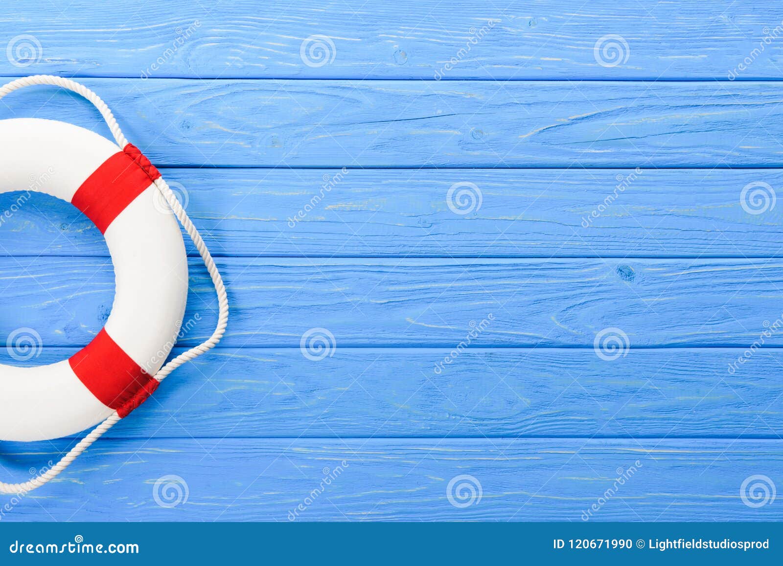 Life ring on blue stock photo. Image of life, happiness - 120671990