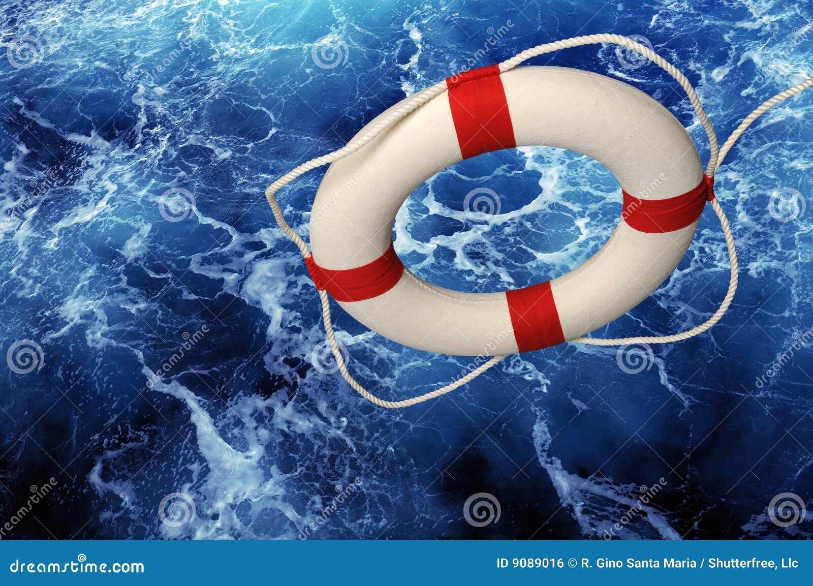 Life Ring Falling on Churning Water Stock Photo - Image of salvage ...