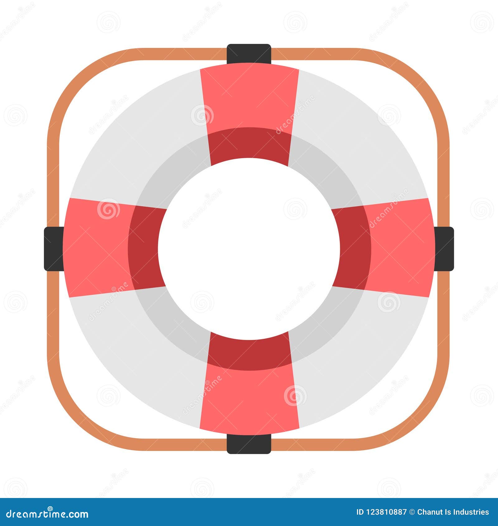 Life Ring Flat Illustration Stock Vector - Illustration of rescue ...