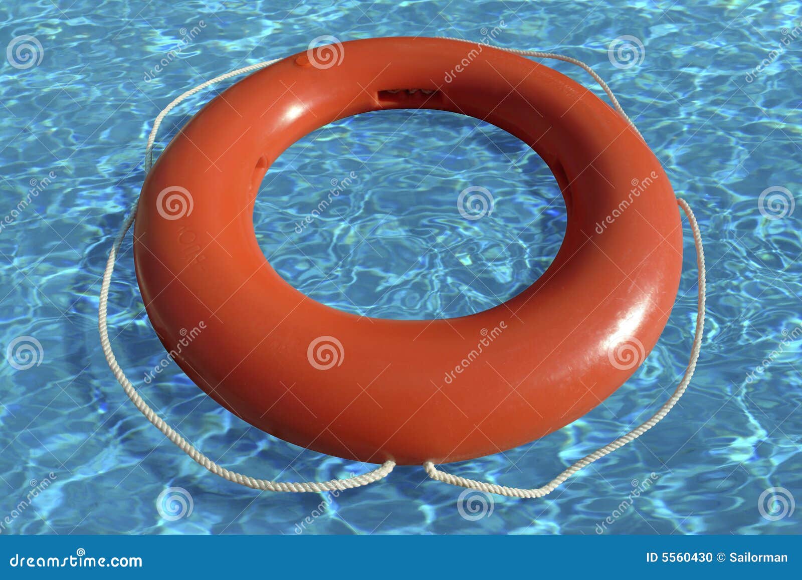 Life Ring Floating in Water Stock Photo - Image of emergency, gear: 5560430