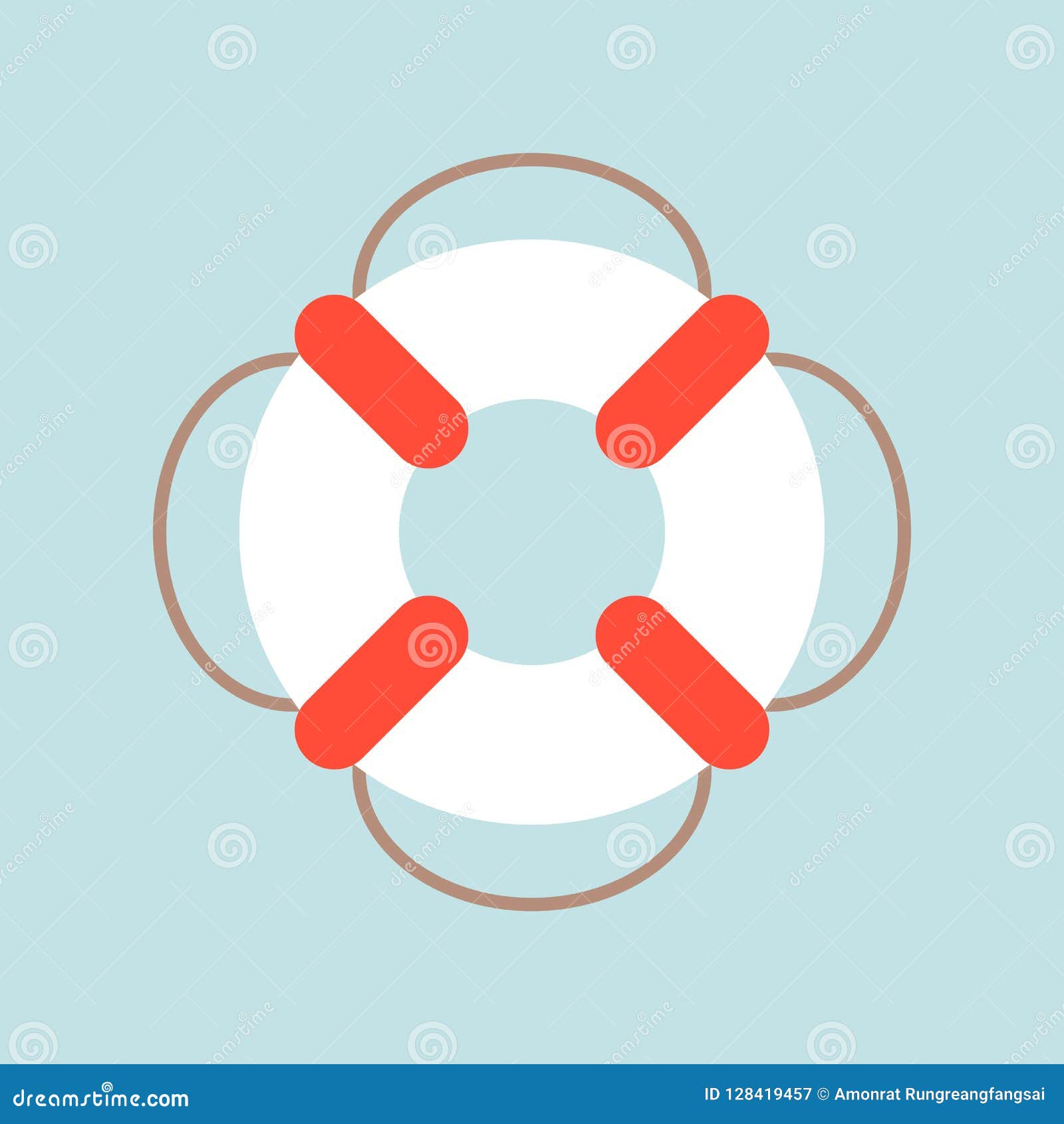 Life Ring Icon, Simple Flat Design Vector Stock Vector - Illustration ...