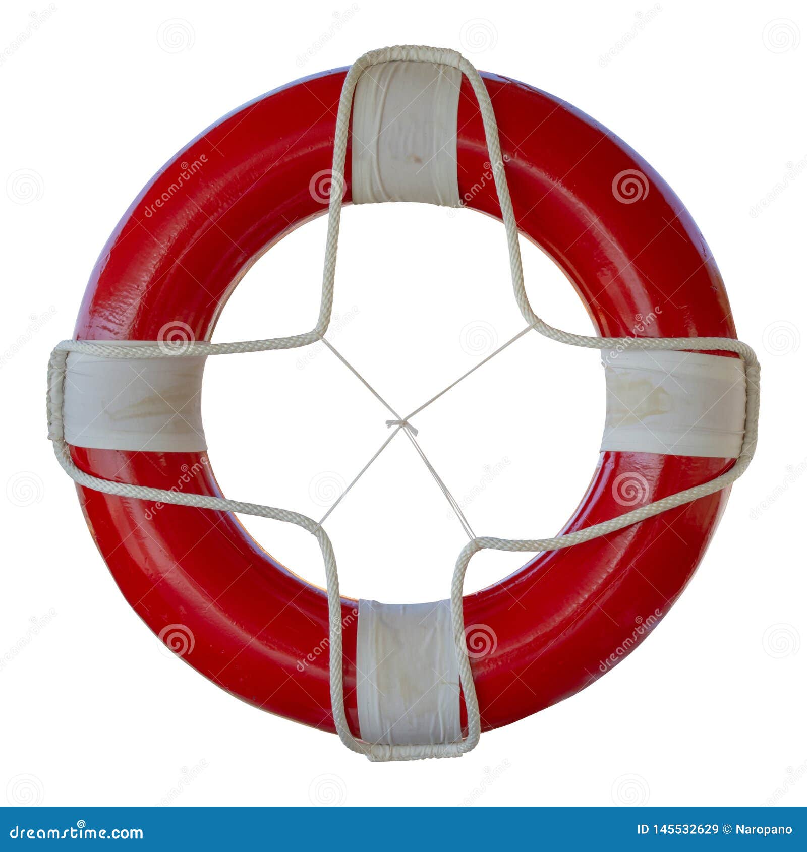 Life Ring Isolated on White Background. Clipping Path Stock Image ...