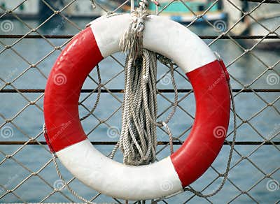 Life Ring and Rope stock image. Image of twisted, steel - 14915297