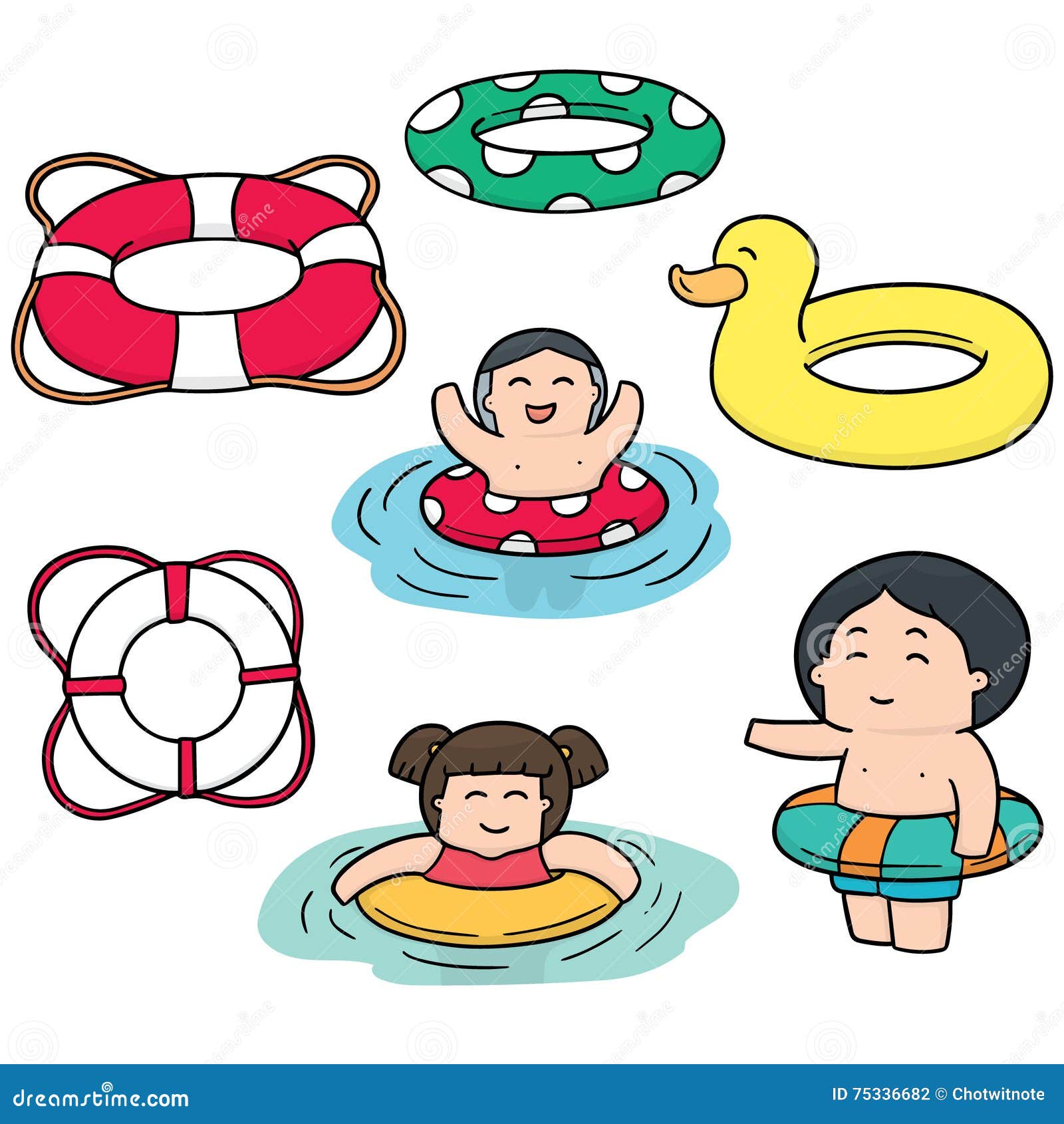 Life ring stock vector. Illustration of rescue, girl - 75336682