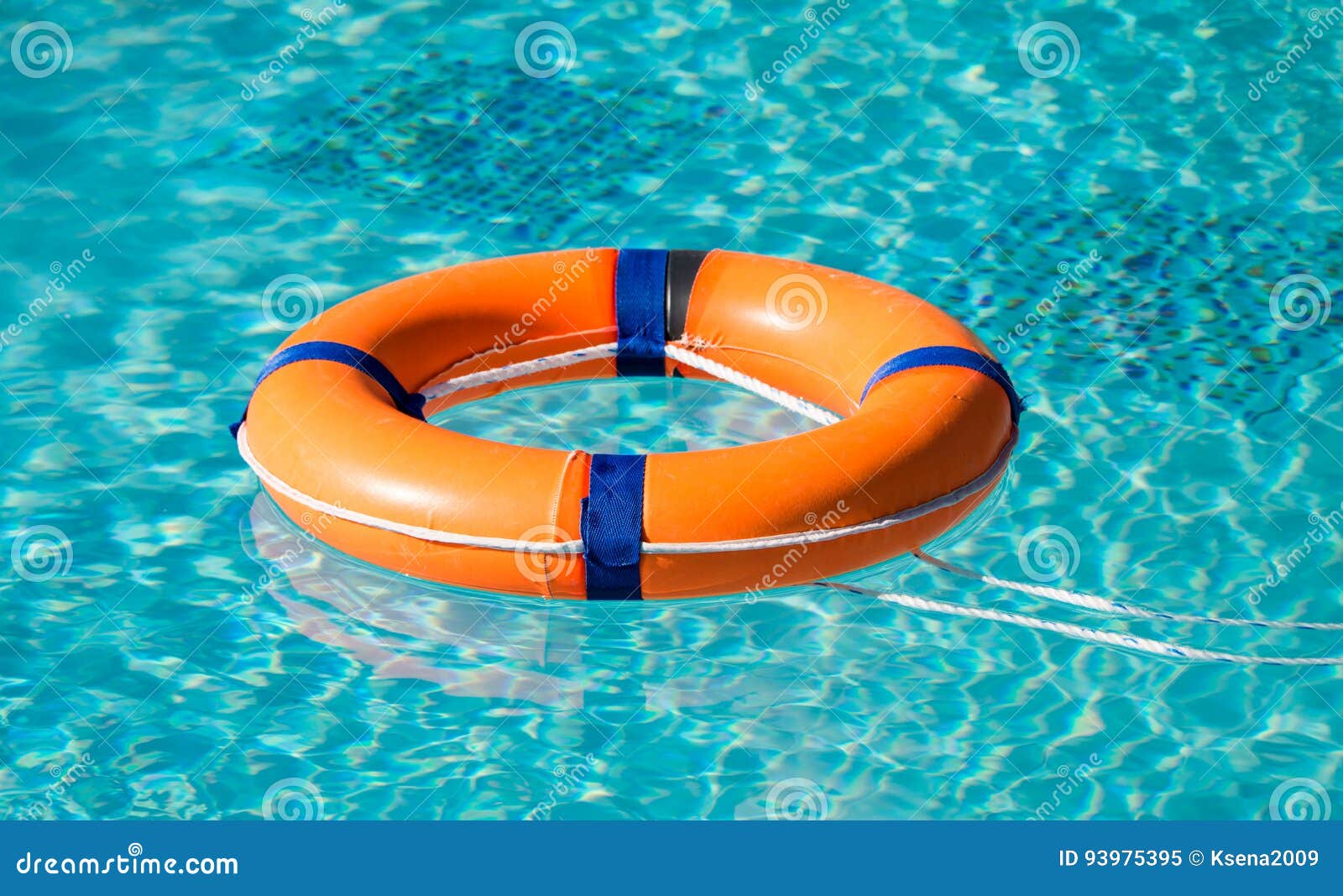 Life ring on the water stock image. Image of plunge, rescue - 93975395
