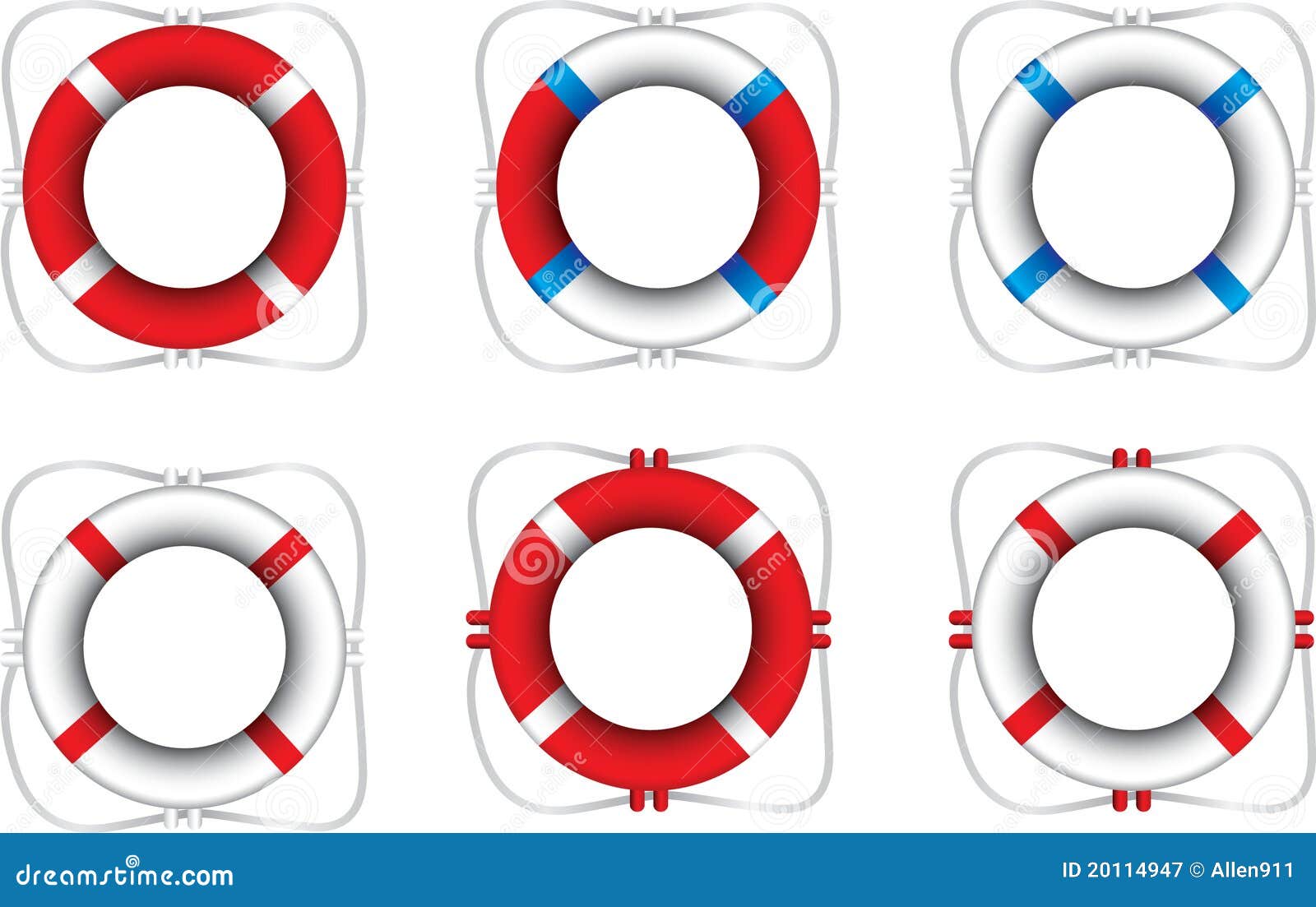 Life Rings on White Background Stock Vector - Illustration of boat ...
