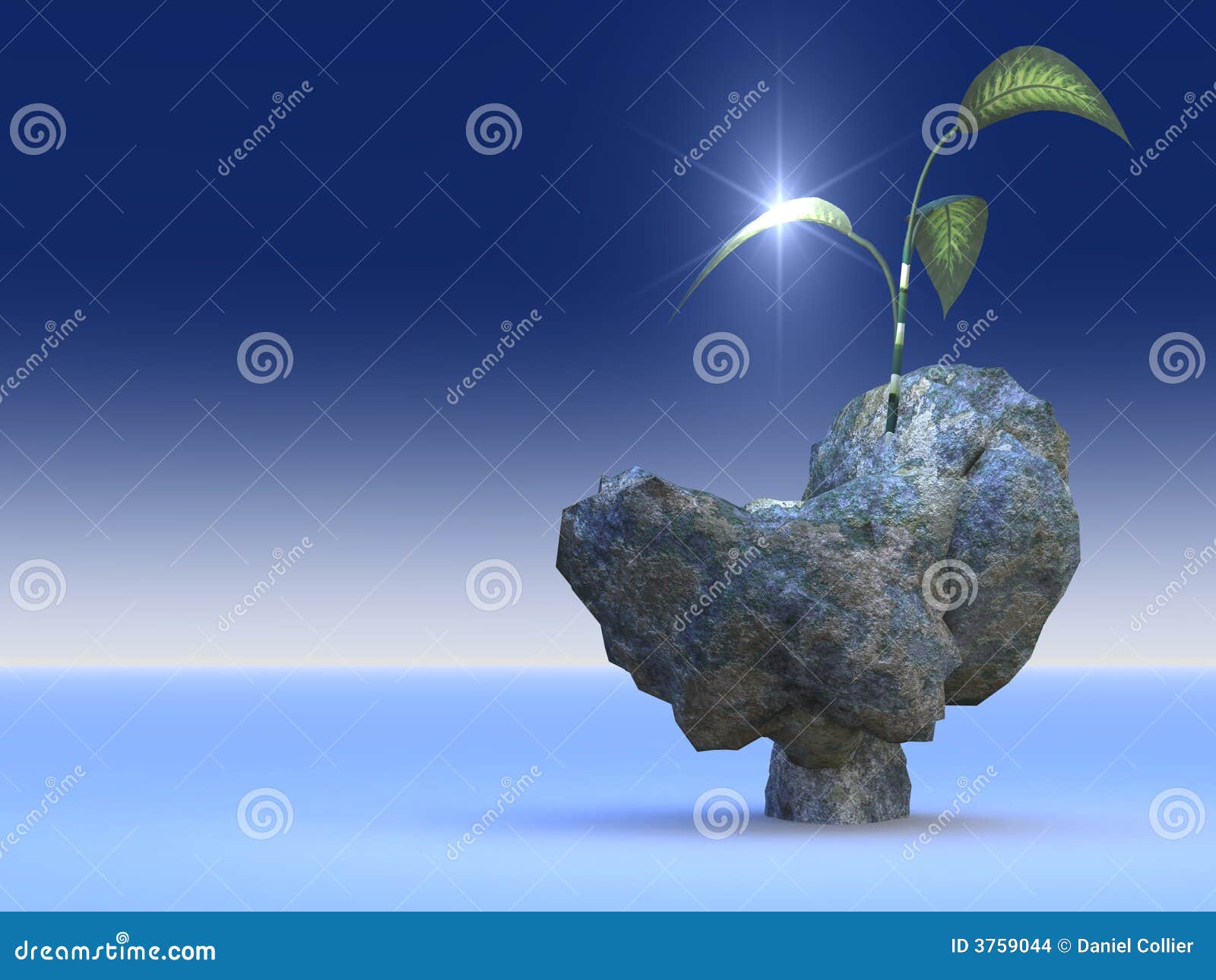 Life from Rock stock illustration. Illustration of overcome - 3759044