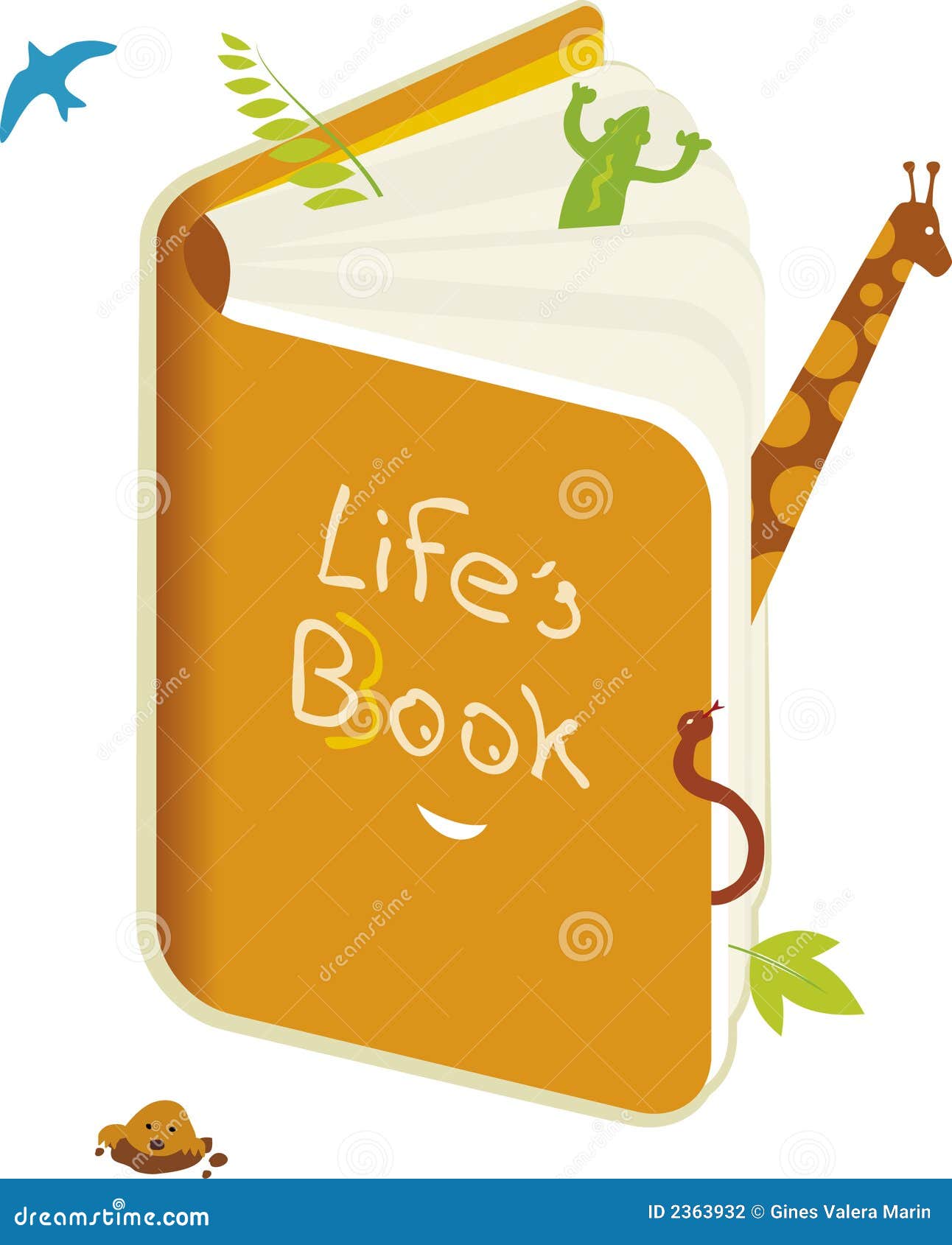 LifeÂ´s book (vector) stock vector. Illustration of library - 2363932