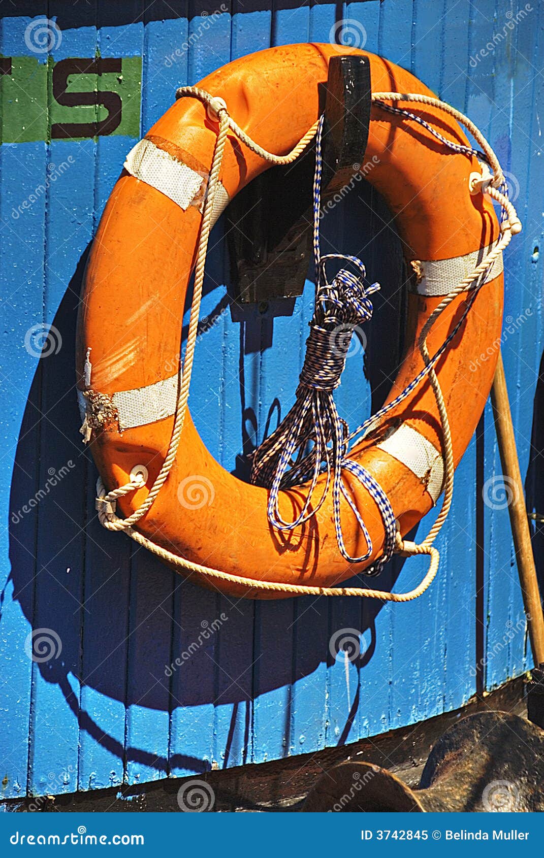 Life-saver on a ship stock image. Image of hook, closeup - 3742845
