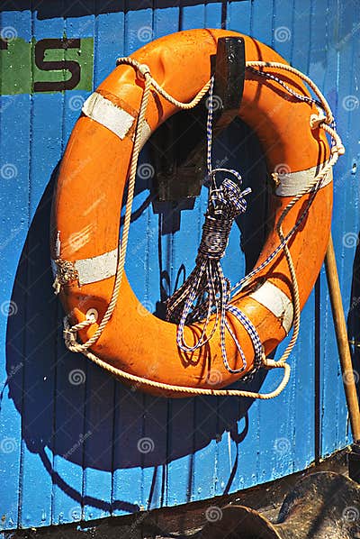 Life-saver on a ship stock image. Image of hook, closeup - 3742845