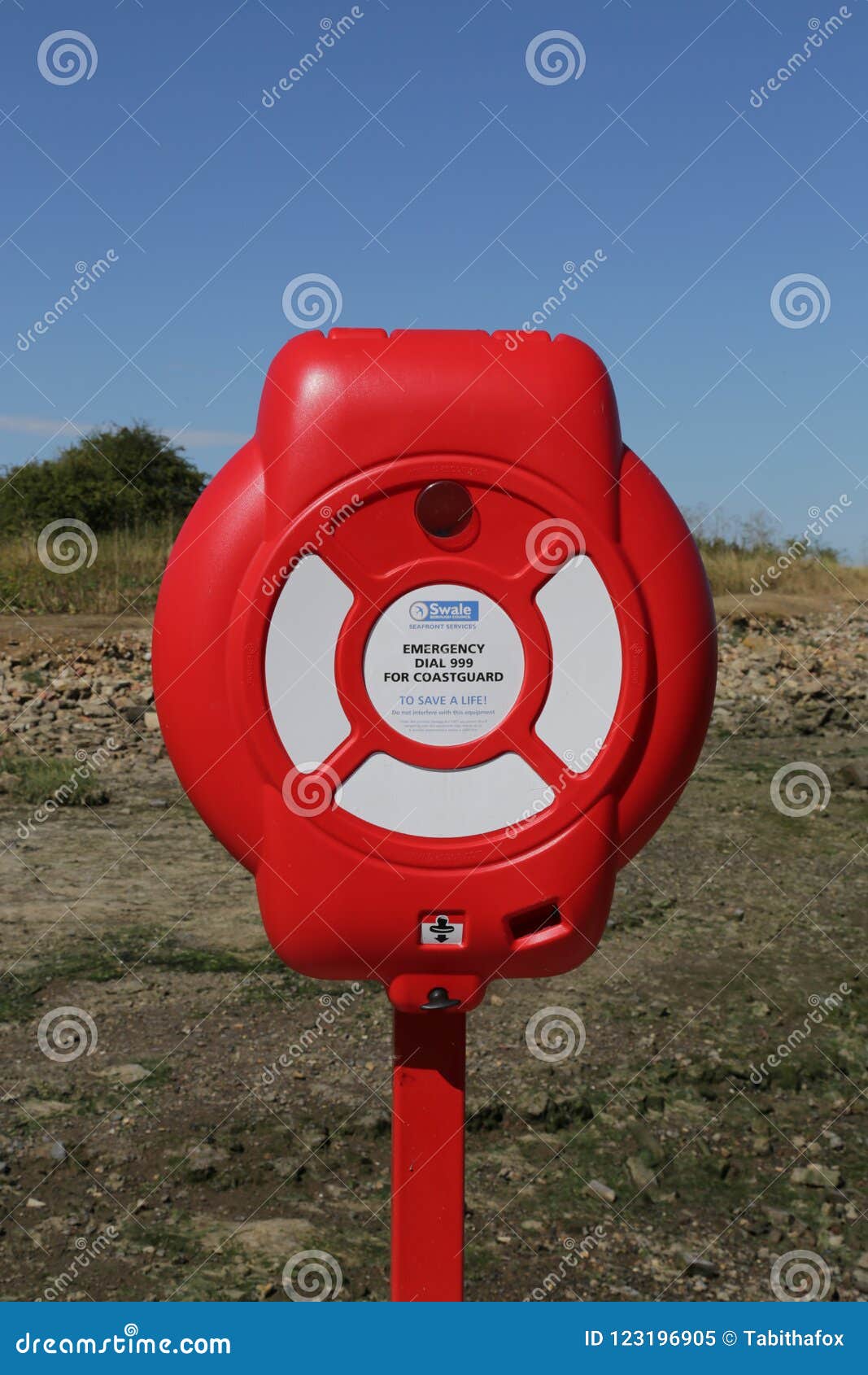 Life saving buoy on beach editorial image. Image of seashore - 123196905
