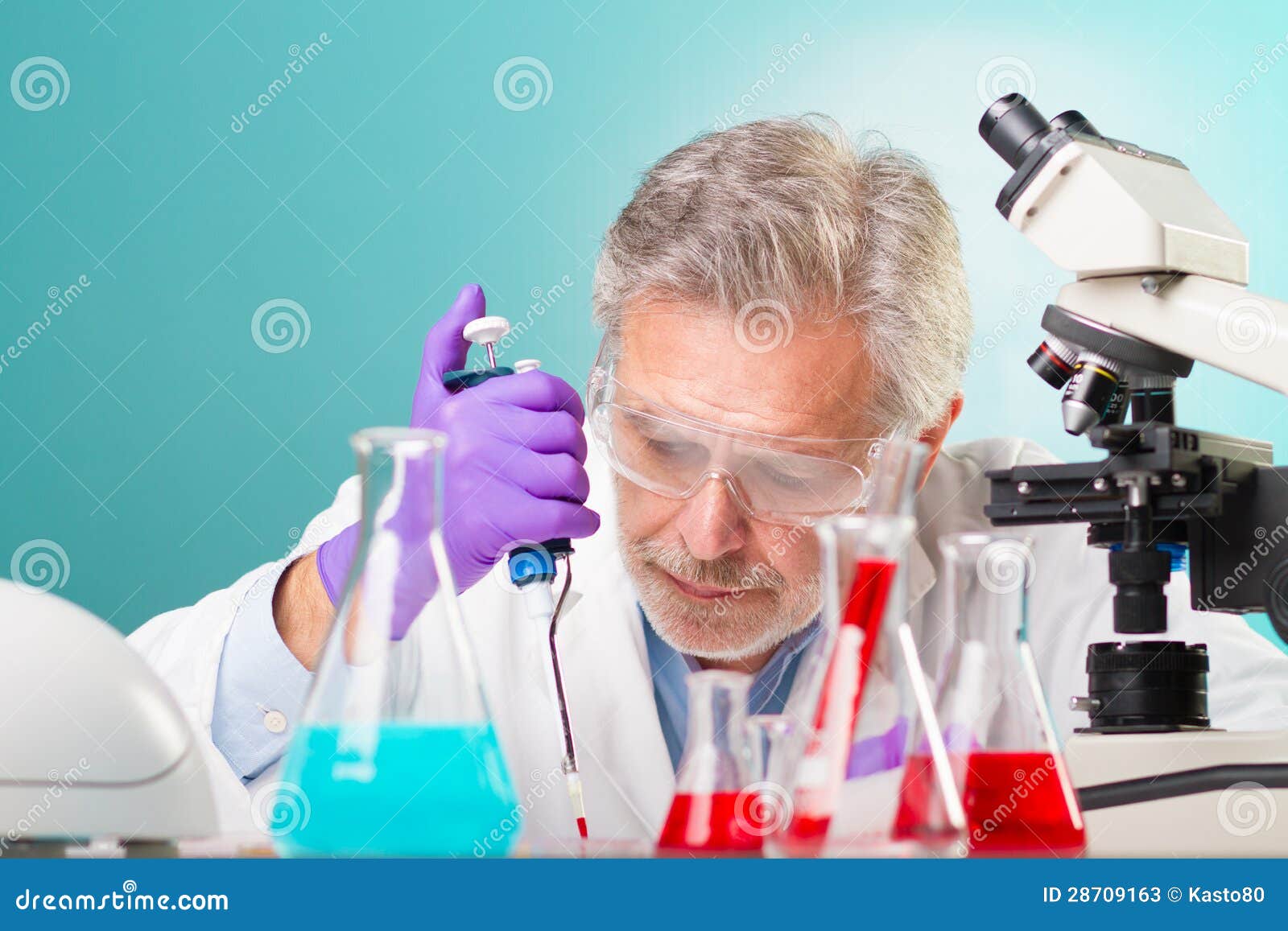 Life science research. stock image. Image of flask, experiment - 28709163