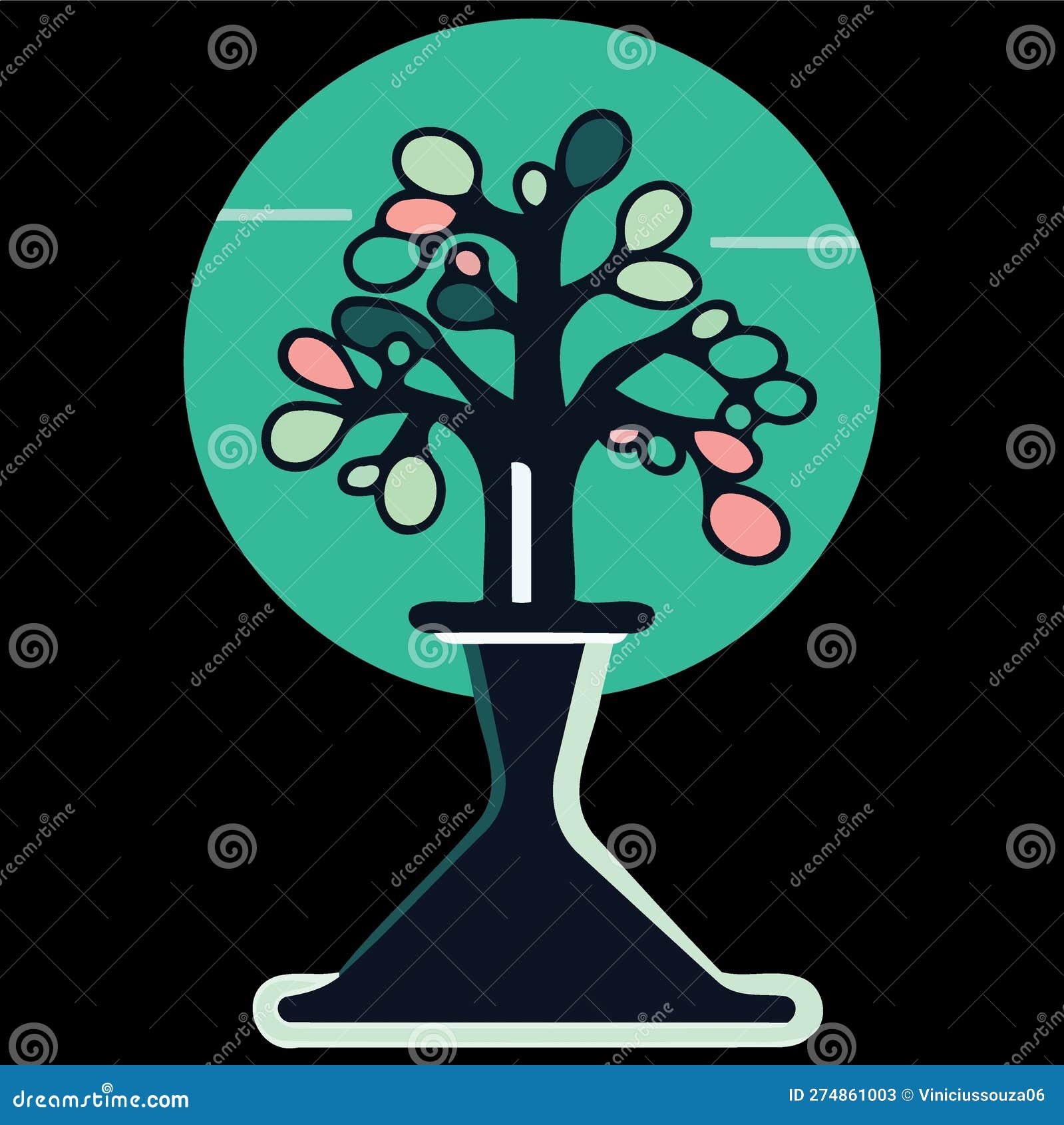 Life Sciences Logo Erlenmeyer Flask with Tree Growing Stock Vector ...