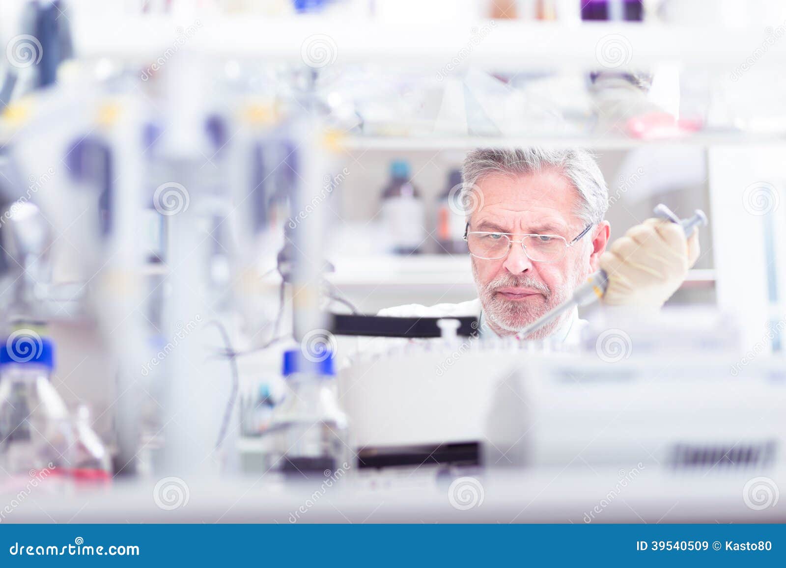 Life Scientist Researching in the Laboratory. Stock Image - Image of ...