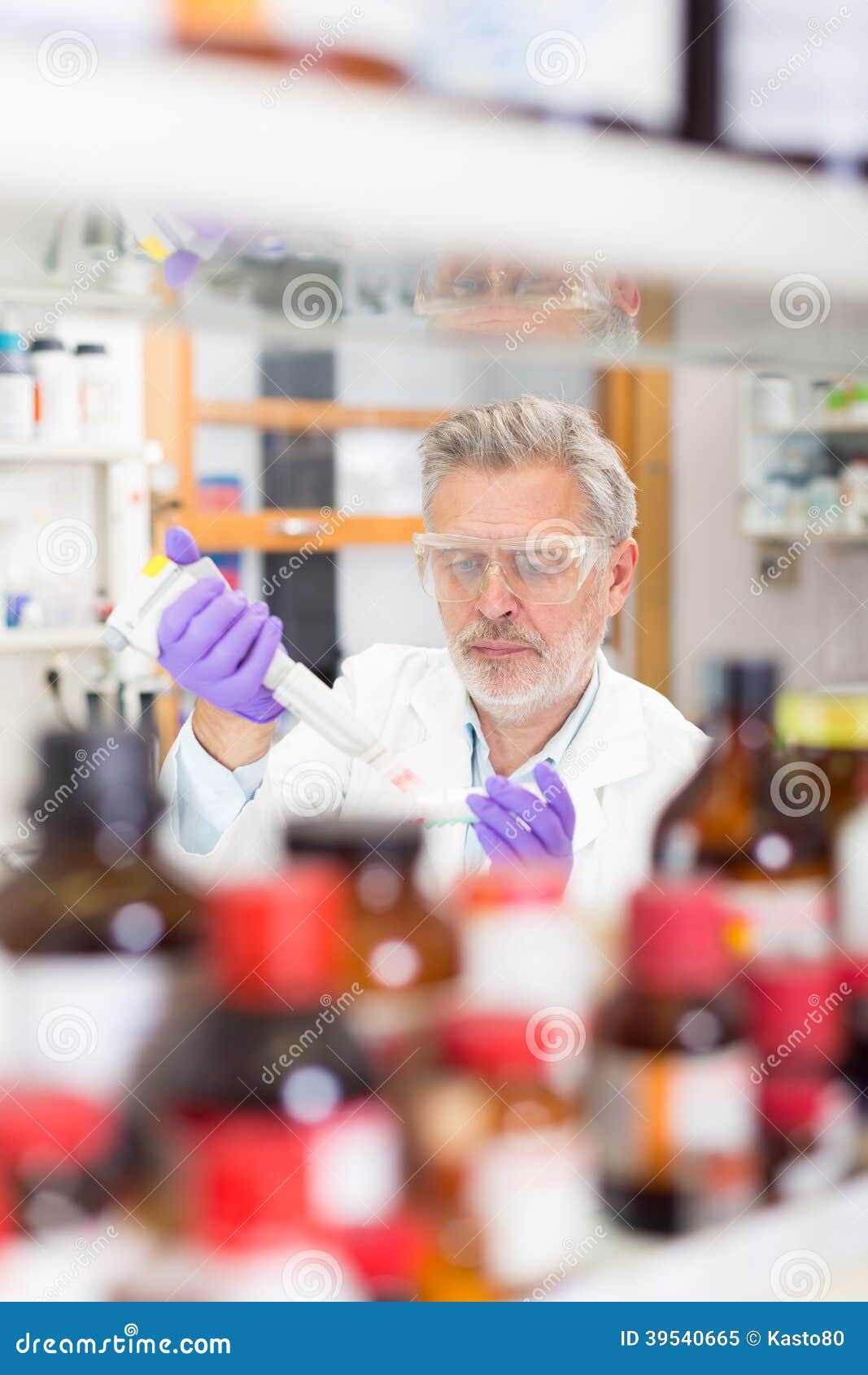Life Scientist Researching in the Laboratory. Stock Image - Image of ...