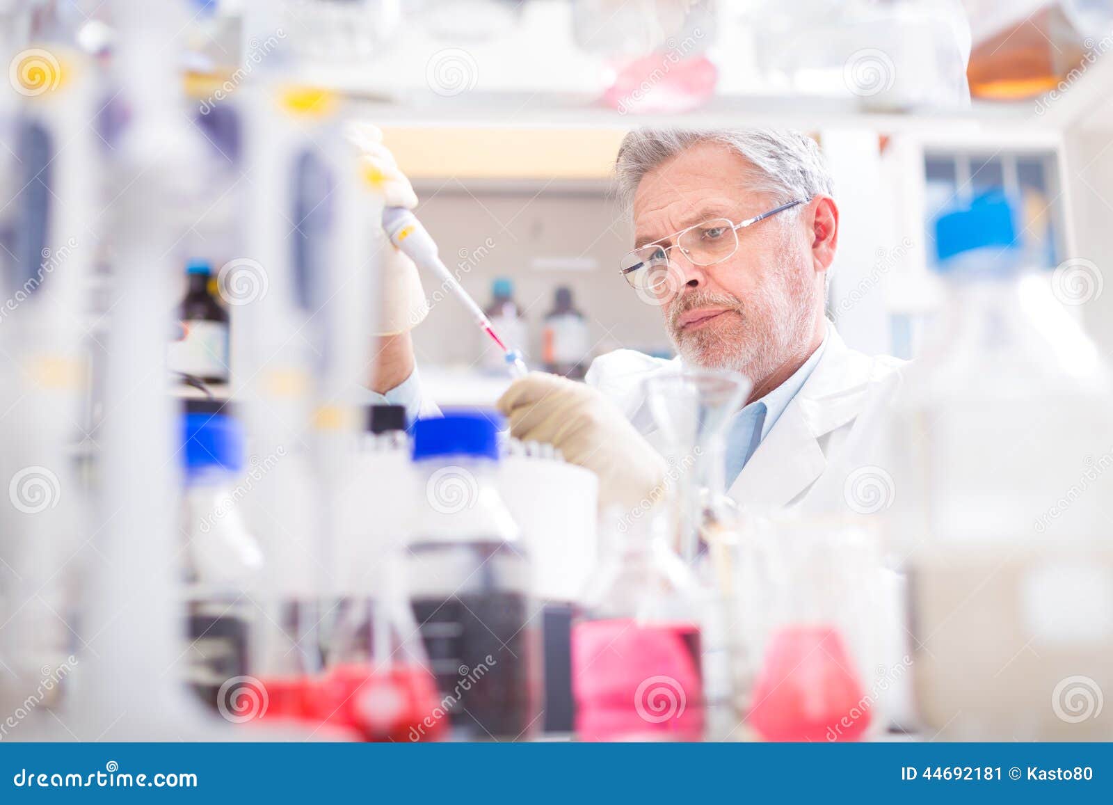 Life Scientist Researching in the Laboratory. Stock Image - Image of ...