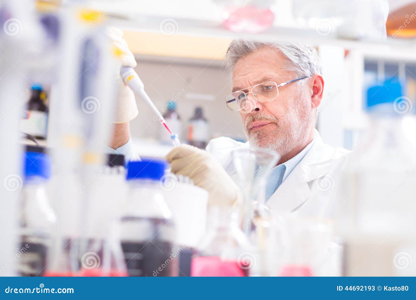 Life Scientist Researching in the Laboratory. Stock Image - Image of ...