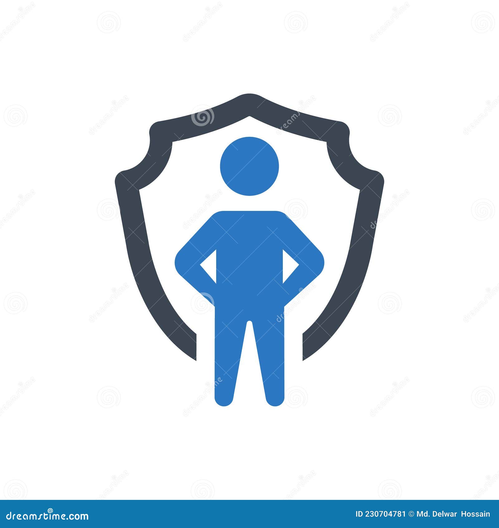 Life security icon stock vector. Illustration of shield - 230704781