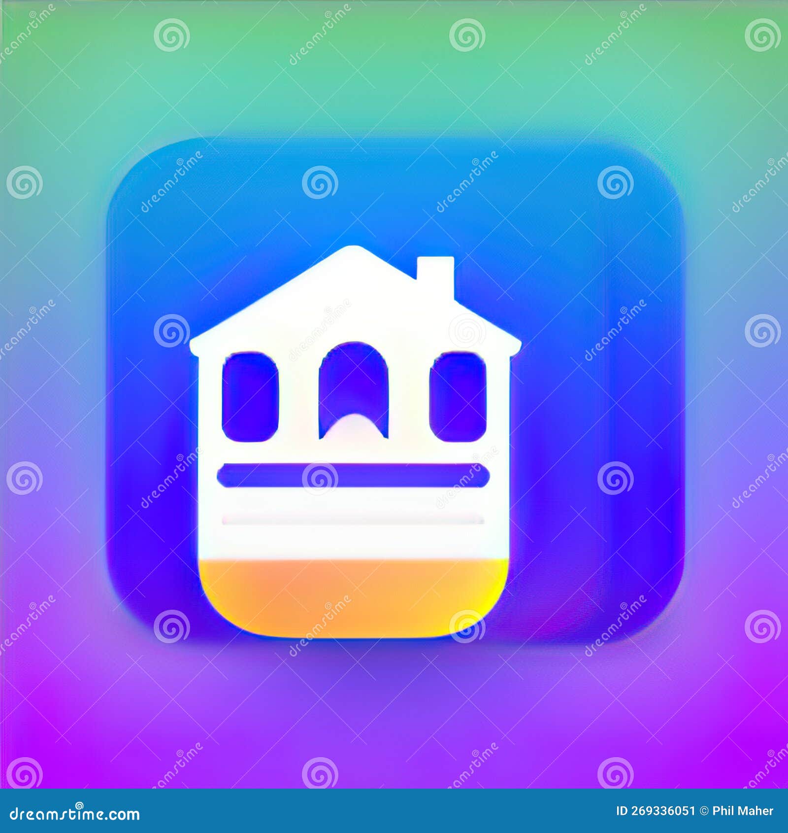 Life Simulation Software App Style Icon. Generative AI. Stock ...