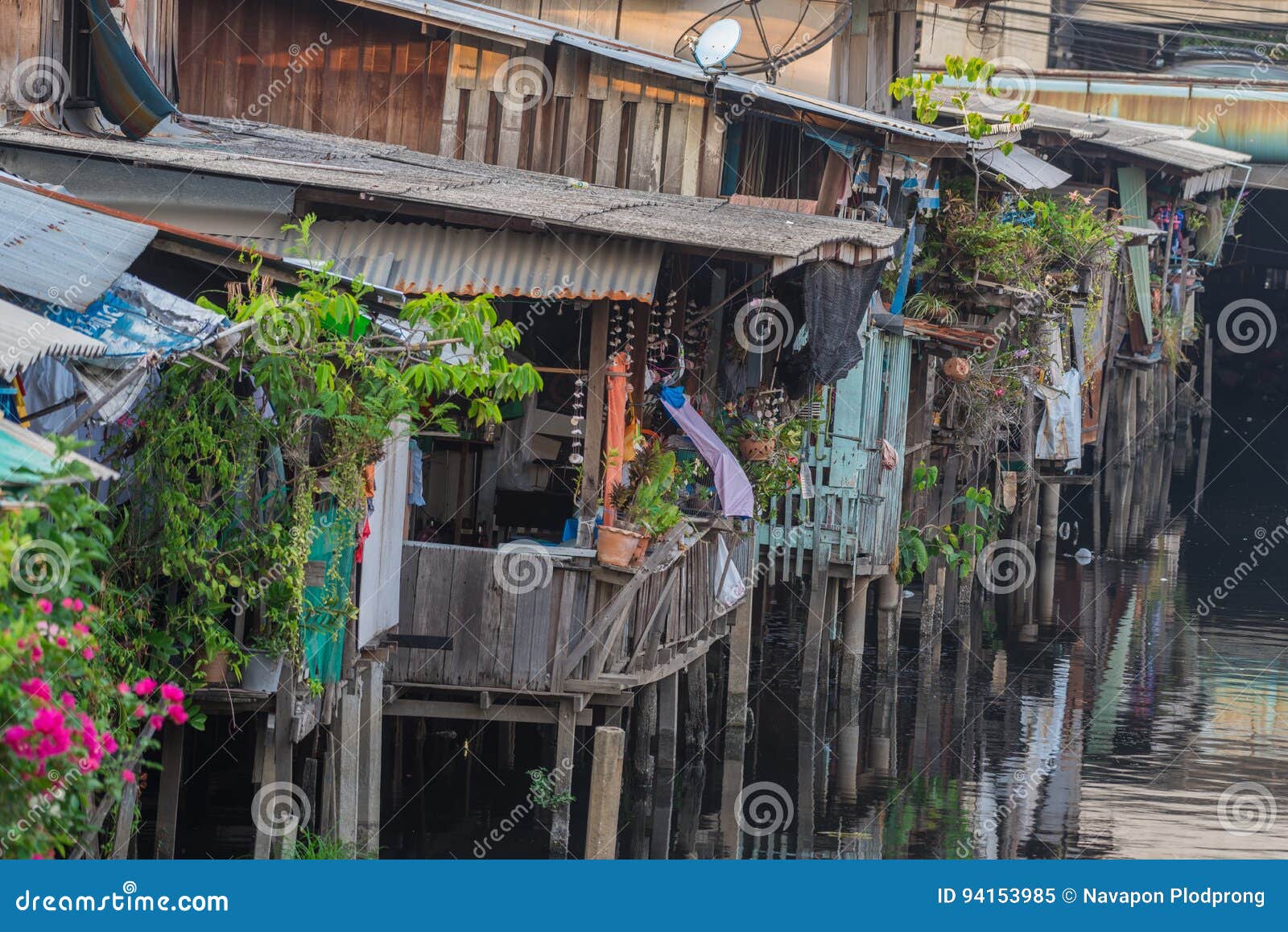 Life in the Slums of Bangkok. Stock Image - Image of developing ...