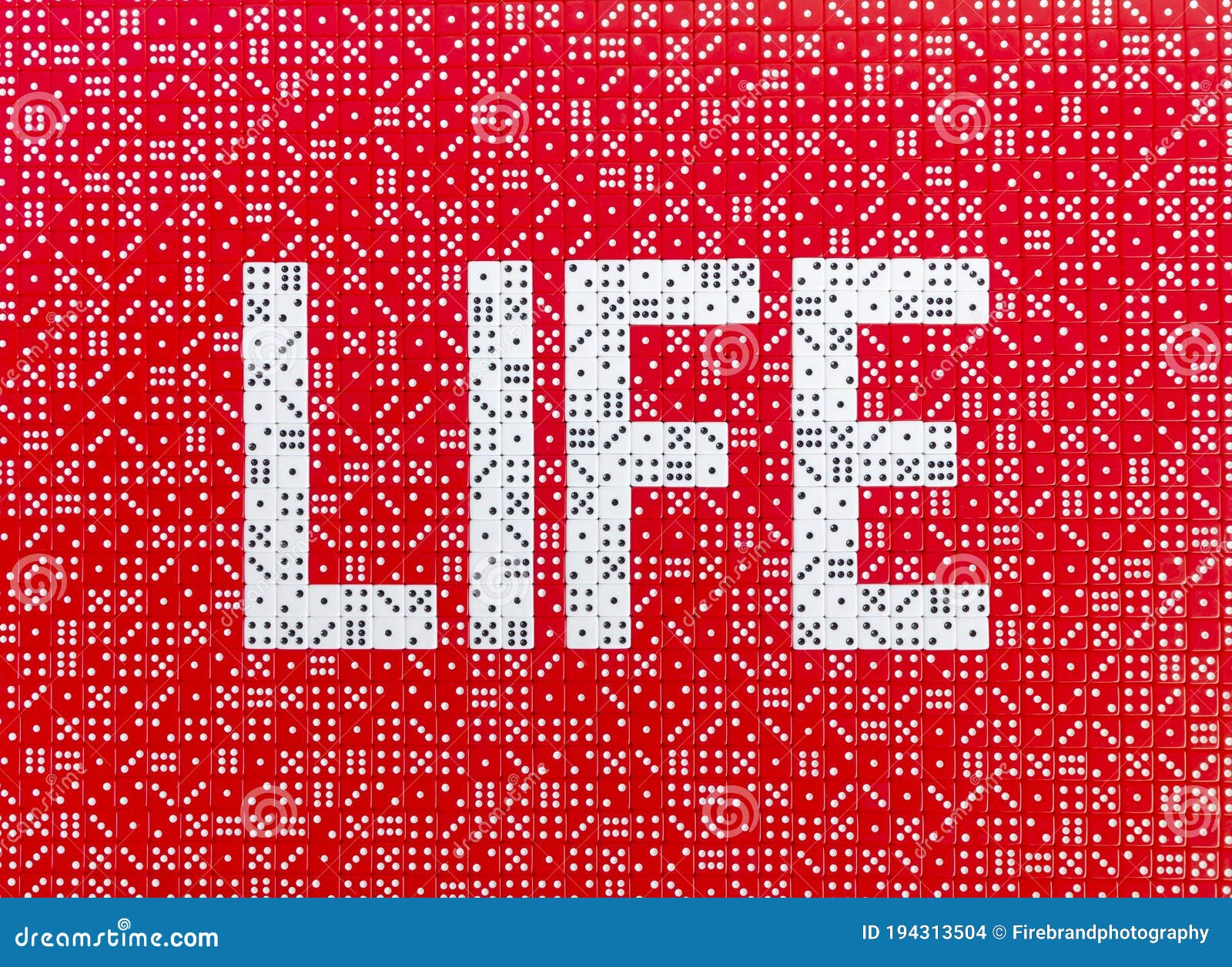 LIFE Spelled with Dice, LIFE is a Gamble Stock Illustration ...