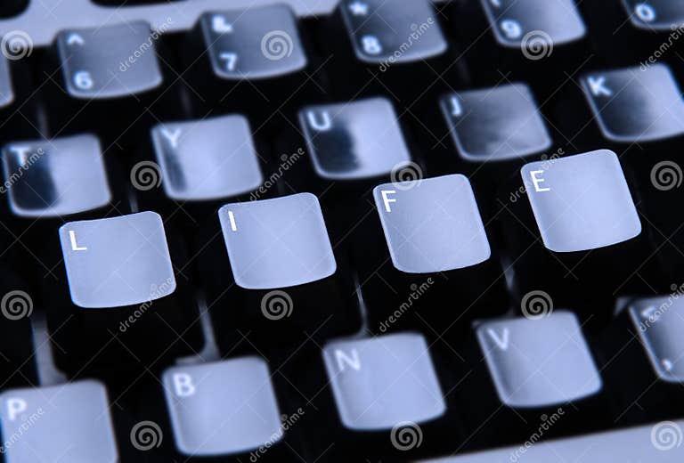 Life Spelled Out on Keyboard Stock Image - Image of type, data: 26082849