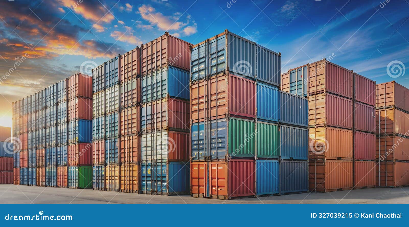 Life in a Stacked Shipping Container Complex Generative AI Stock ...