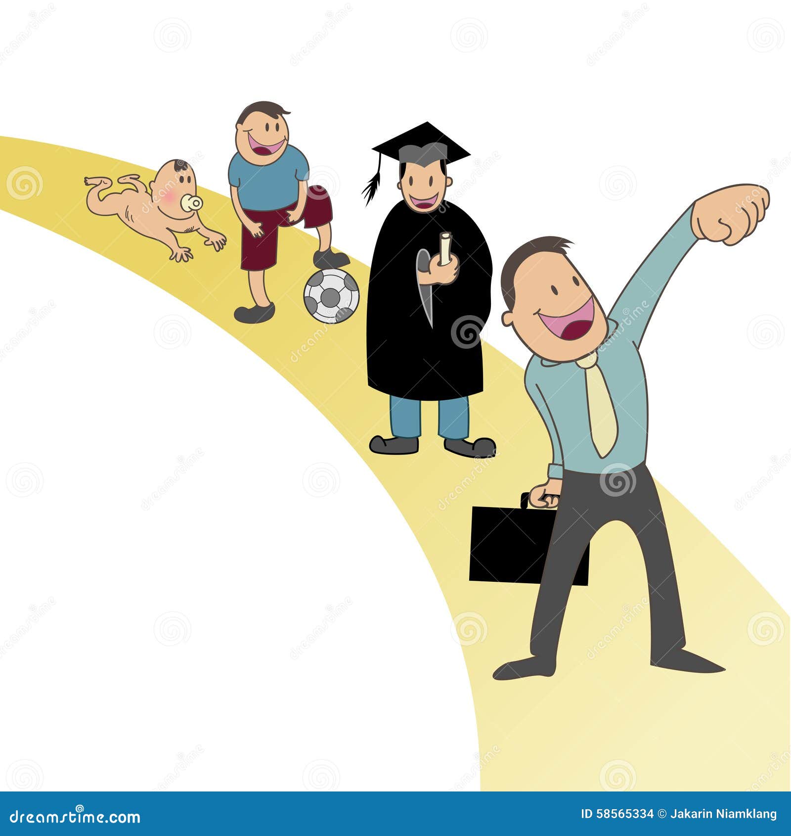 Life stock vector. Illustration of life, adult, graduate - 58565334