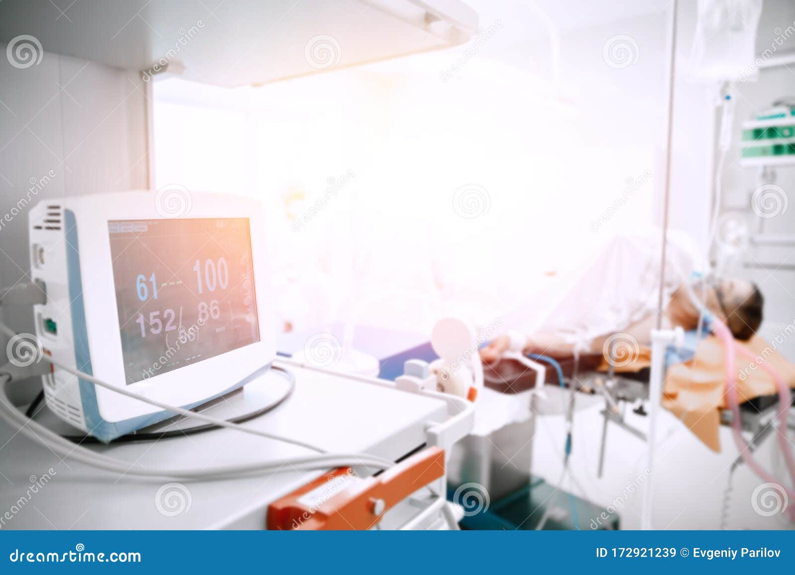 Life Support Device Pulse, Lung Ventilation for Patient on Operating ...